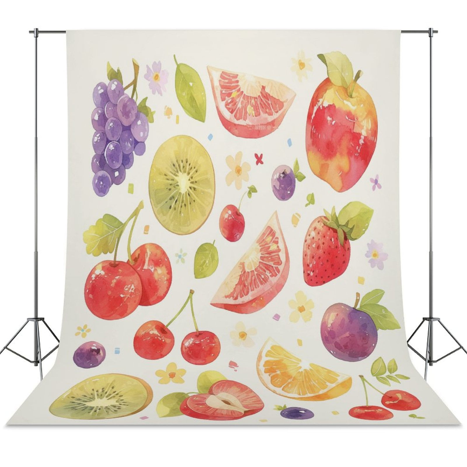 Various Fruits Spring Wall Backdrop Background Floral Backdrops 5x7FT ...