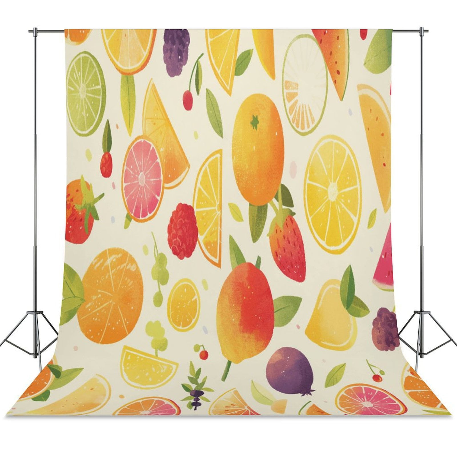 Various Fruits Spring Wall Backdrop Background Floral Backdrops 5x7FT ...