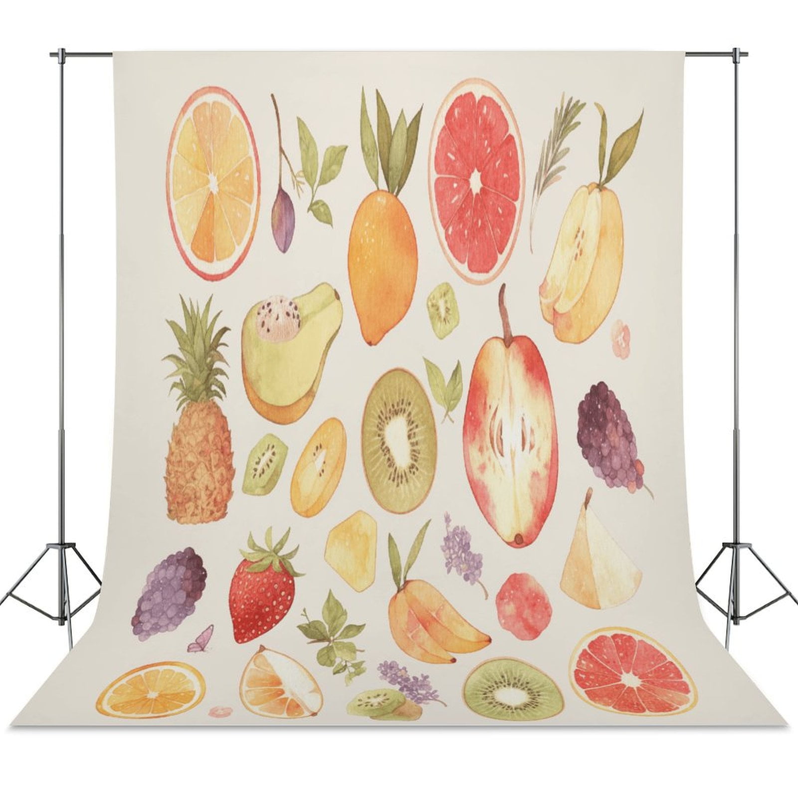 Various Fruits Spring Wall Backdrop Background Floral Backdrops 5x7FT ...