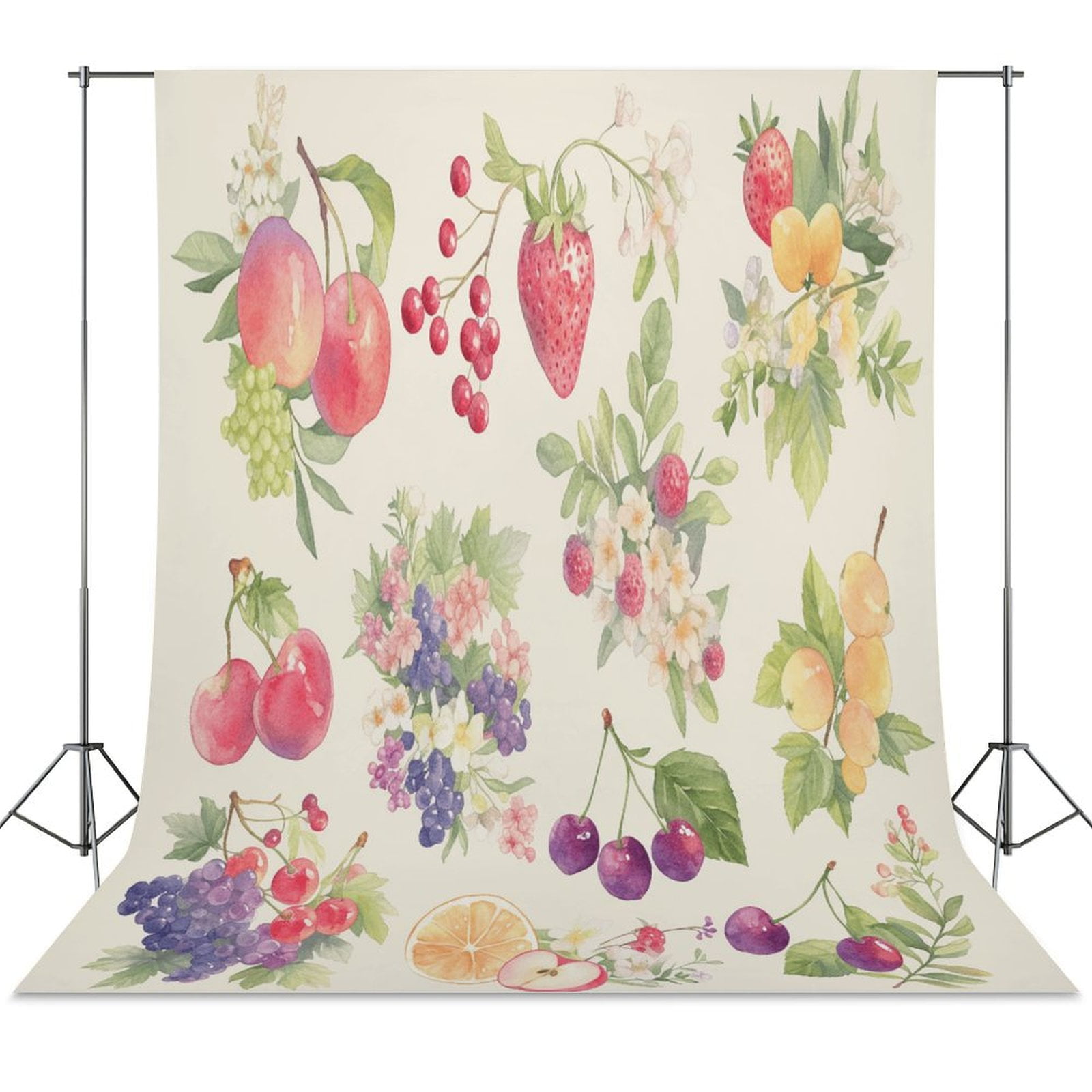Various Fruits Spring Wall Backdrop Background Floral Backdrops 5x7FT ...
