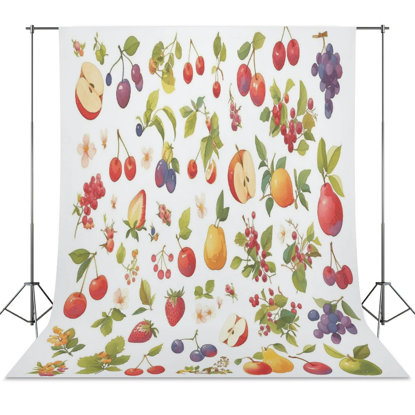 Various Fruits Spring Wall Backdrop Background Floral Backdrops 5x7FT ...