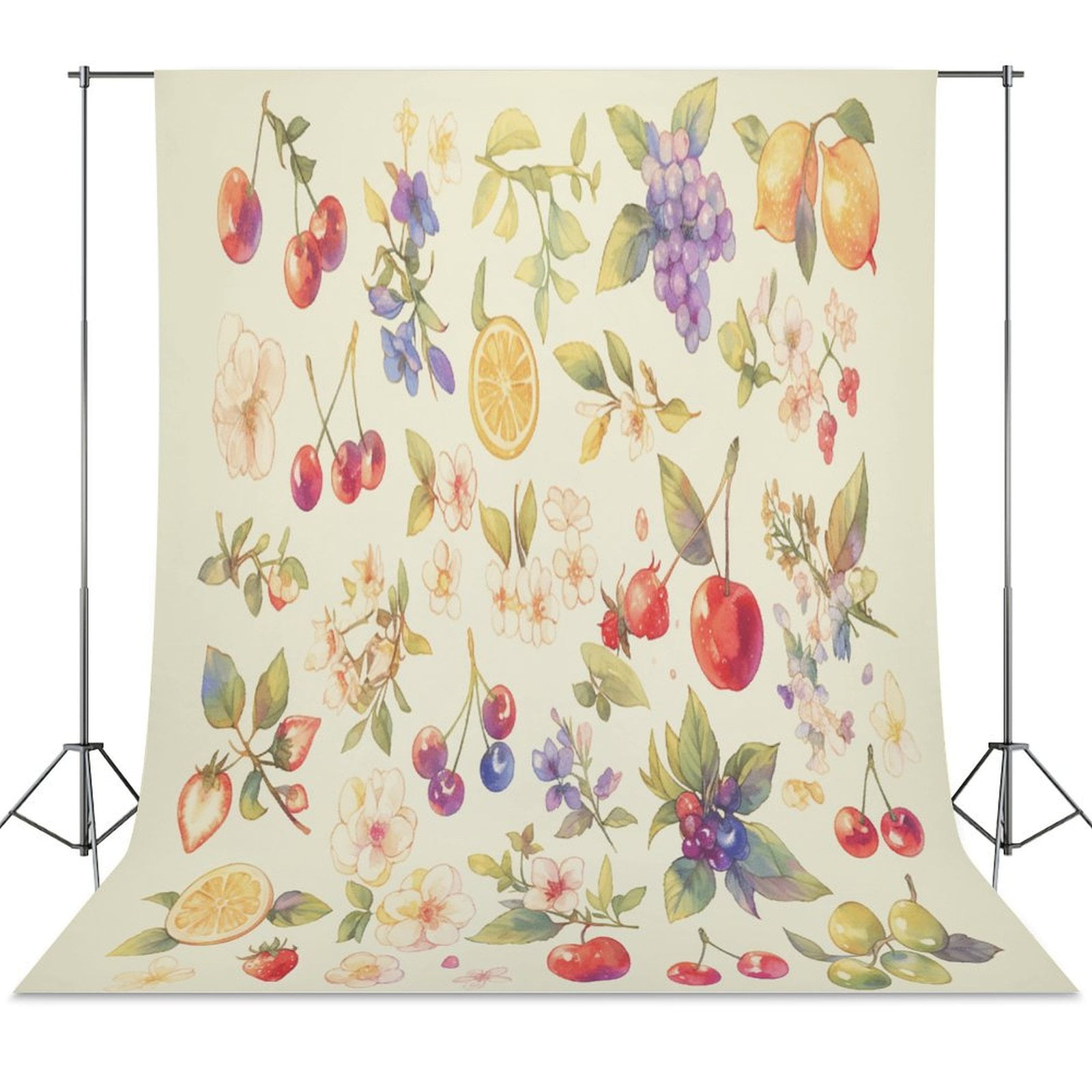 Various Fruits Spring Wall Backdrop Background Floral Backdrops 5x7FT ...