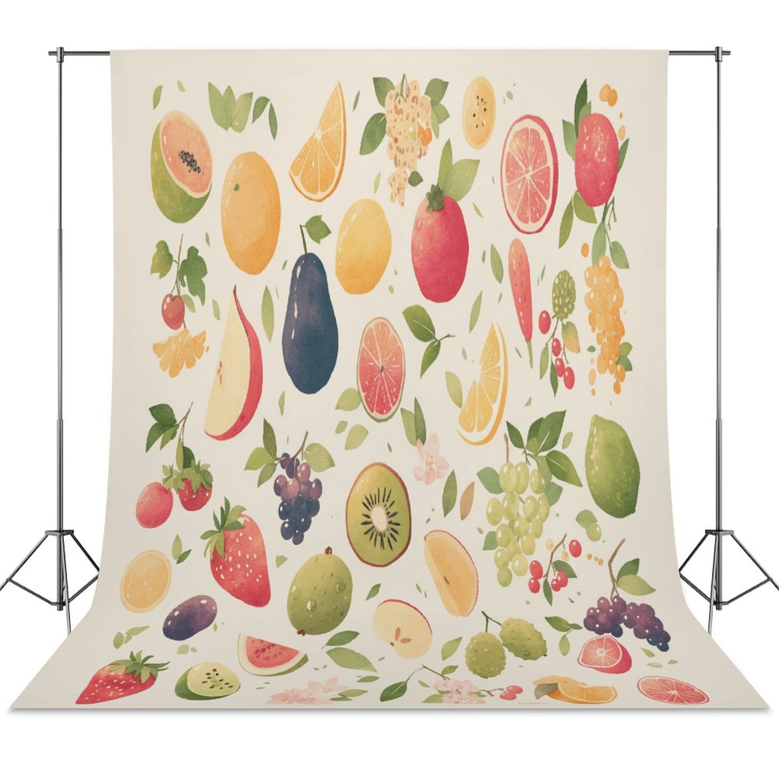 Various Fruits Spring Wall Backdrop Background Floral Backdrops 5x7FT ...