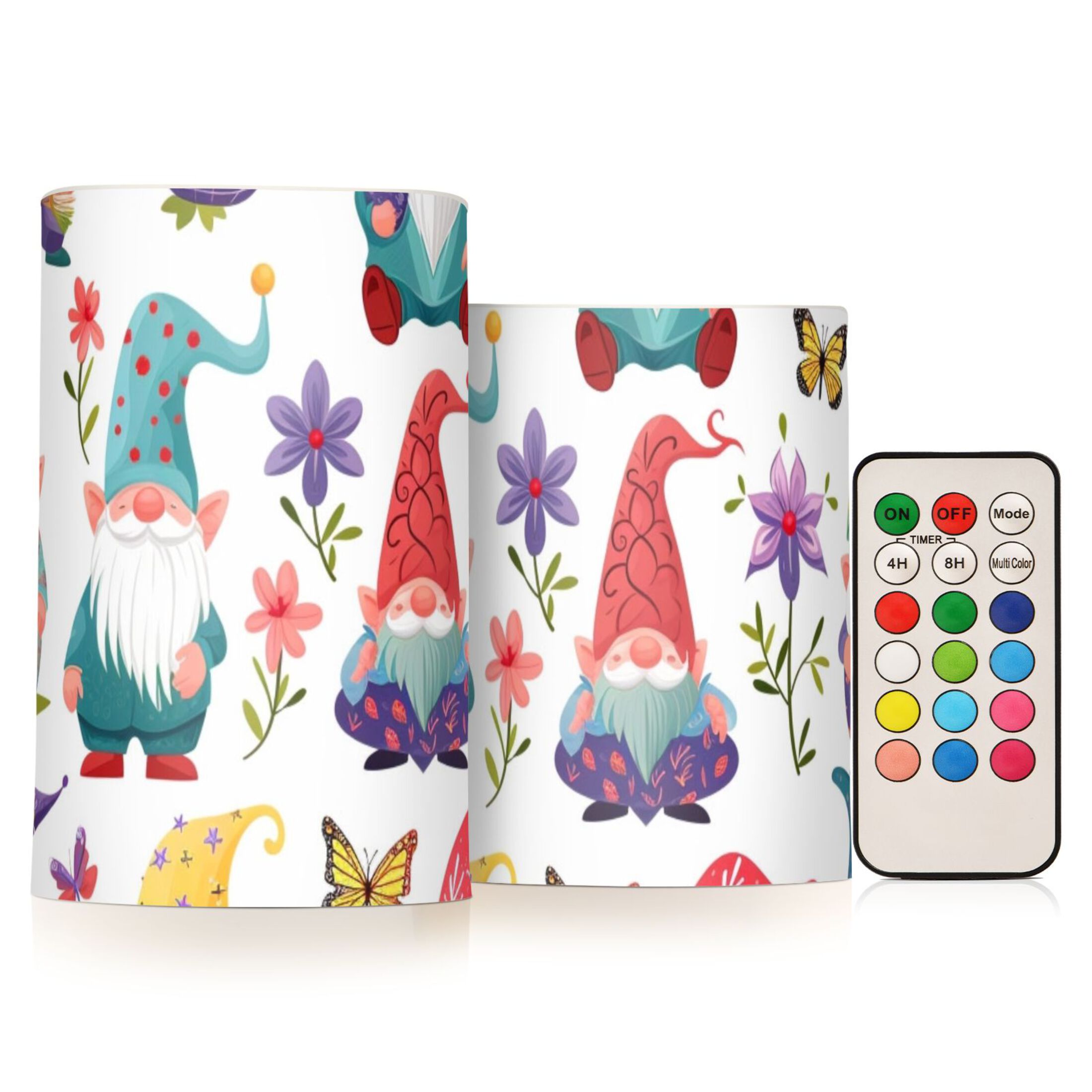 Various Gnome Flameless Candles with Remote Timer LED Battery Operated ...