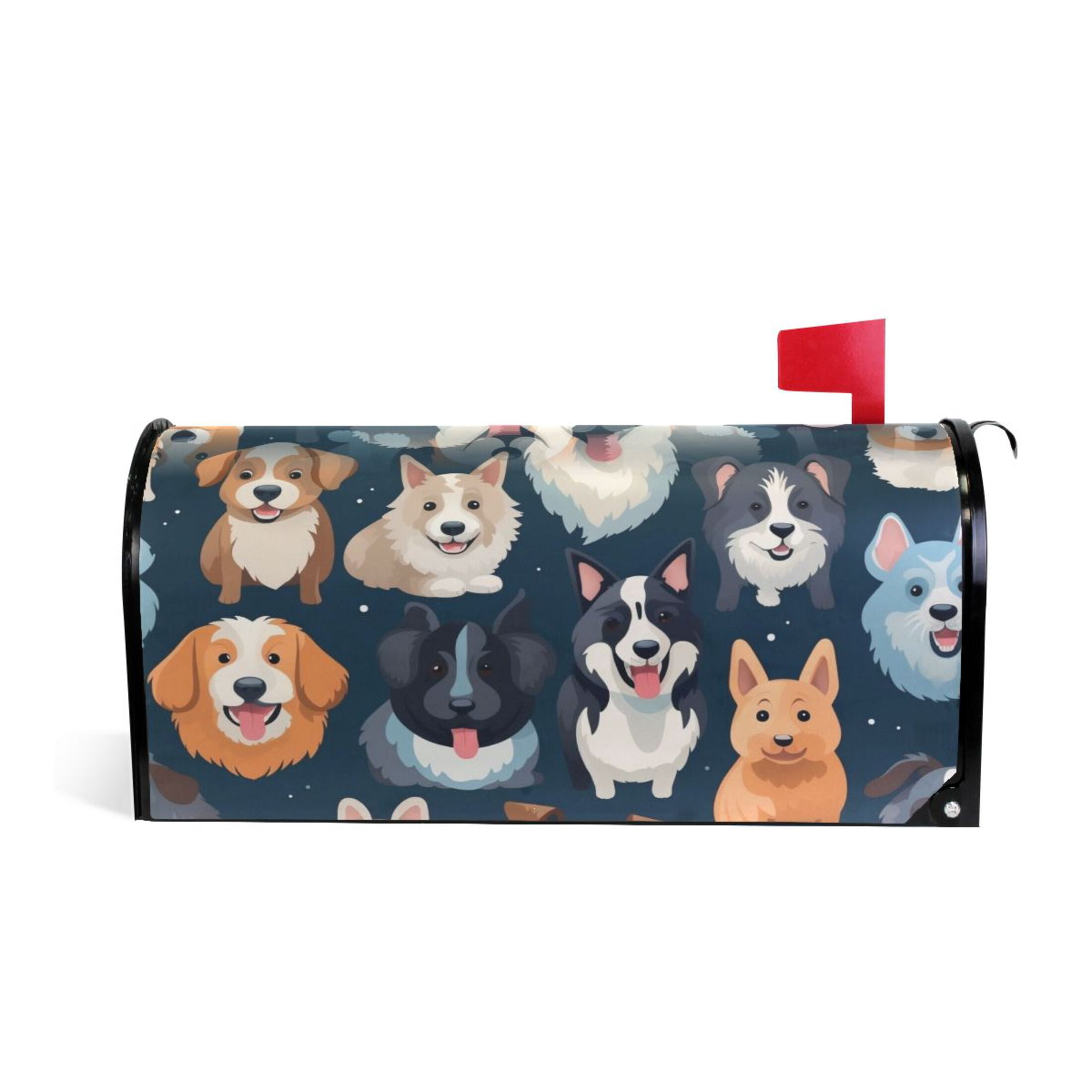 Various Happy Dogs Magnetic Mailbox Covers 25.5" X 21" Post Letter Box ...
