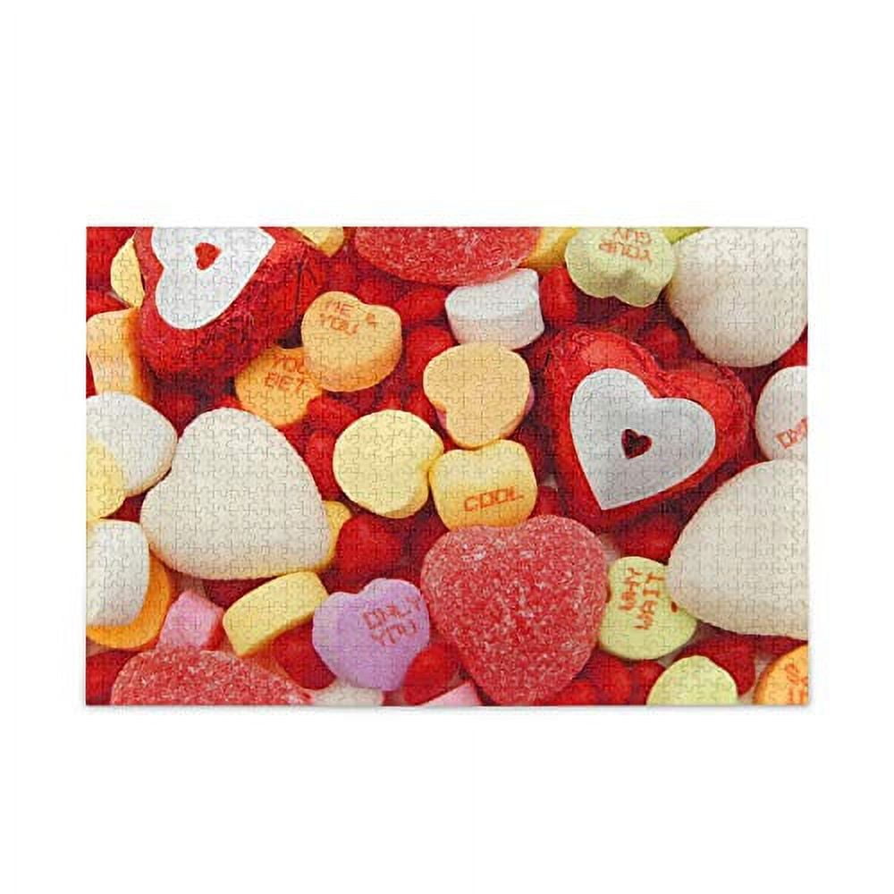 Various Heart Candies, Happy Valentines Day Jigsaw Puzzle for Adults ...