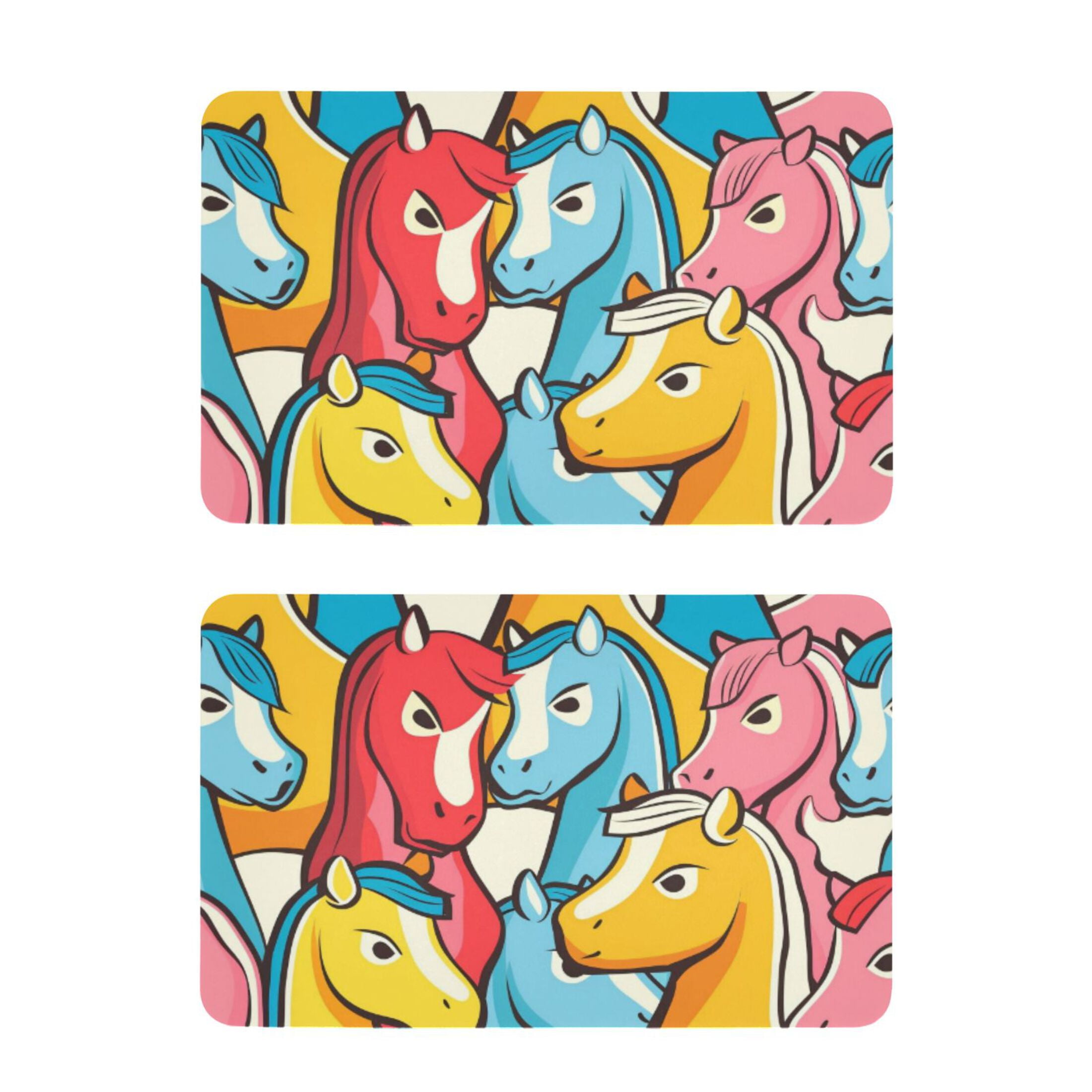 Various Horses Head Refrigerator Magnet Stickers Square Fridge Magnetic ...