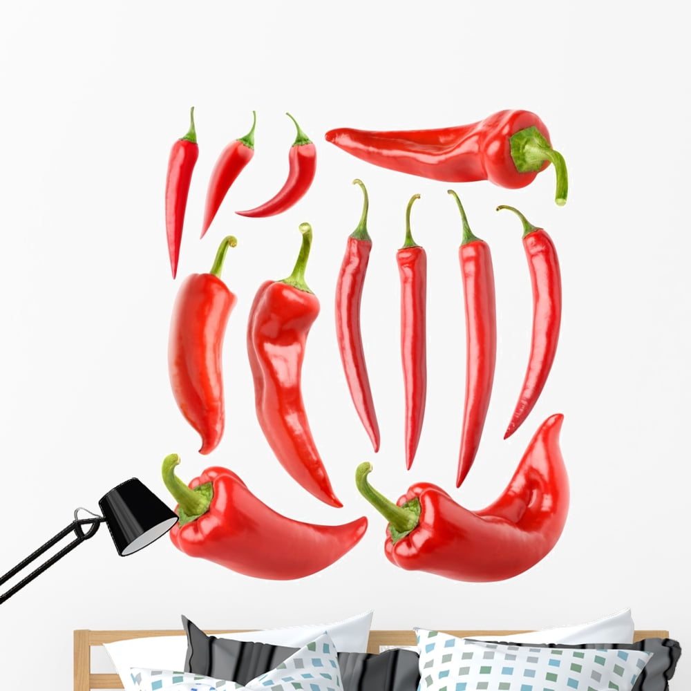 Various Hot Chili Peppers Wall Decal Sticker Set Wallmonkeys Individual ...