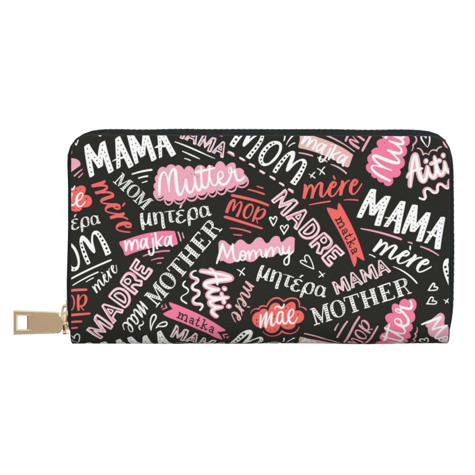 Various Languages Mother Wallet Women, Leather Bifold Multi Card Wallet ...