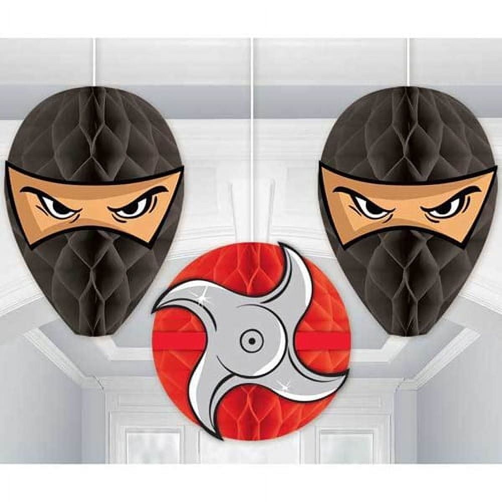 Various Ninja Honeycomb Decorations, 3 Pieces - Walmart.com