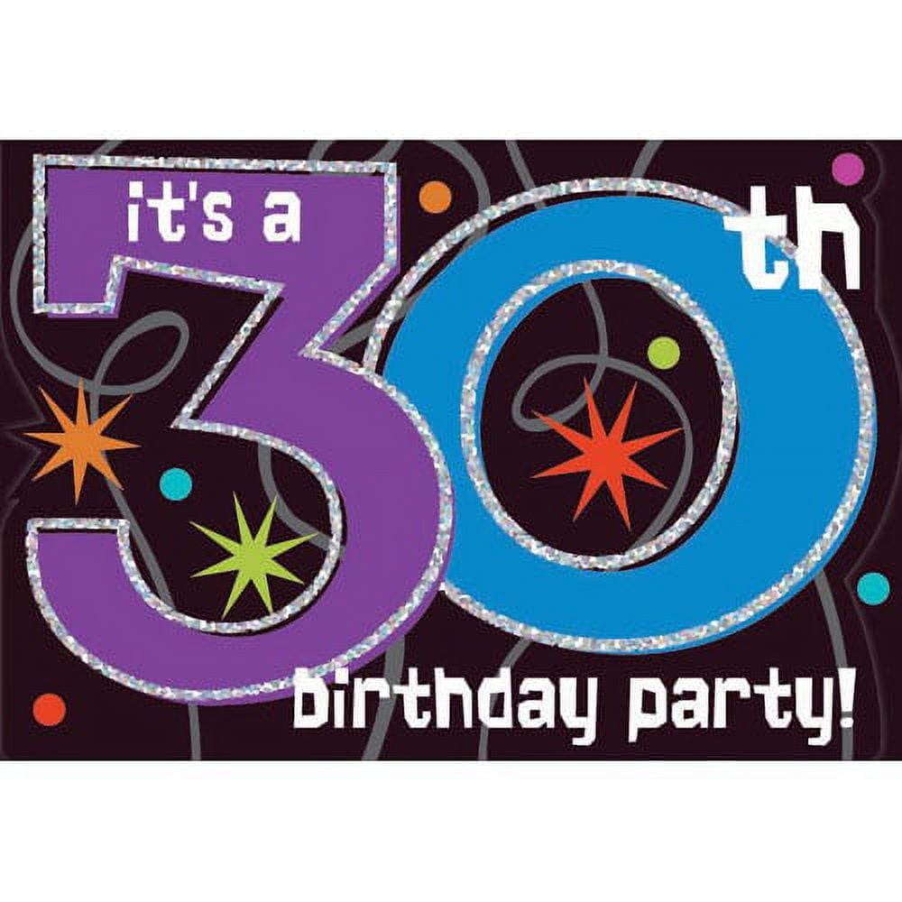 Various Over the Hill 'The Party Continues' 30th Birthday Invitations ...