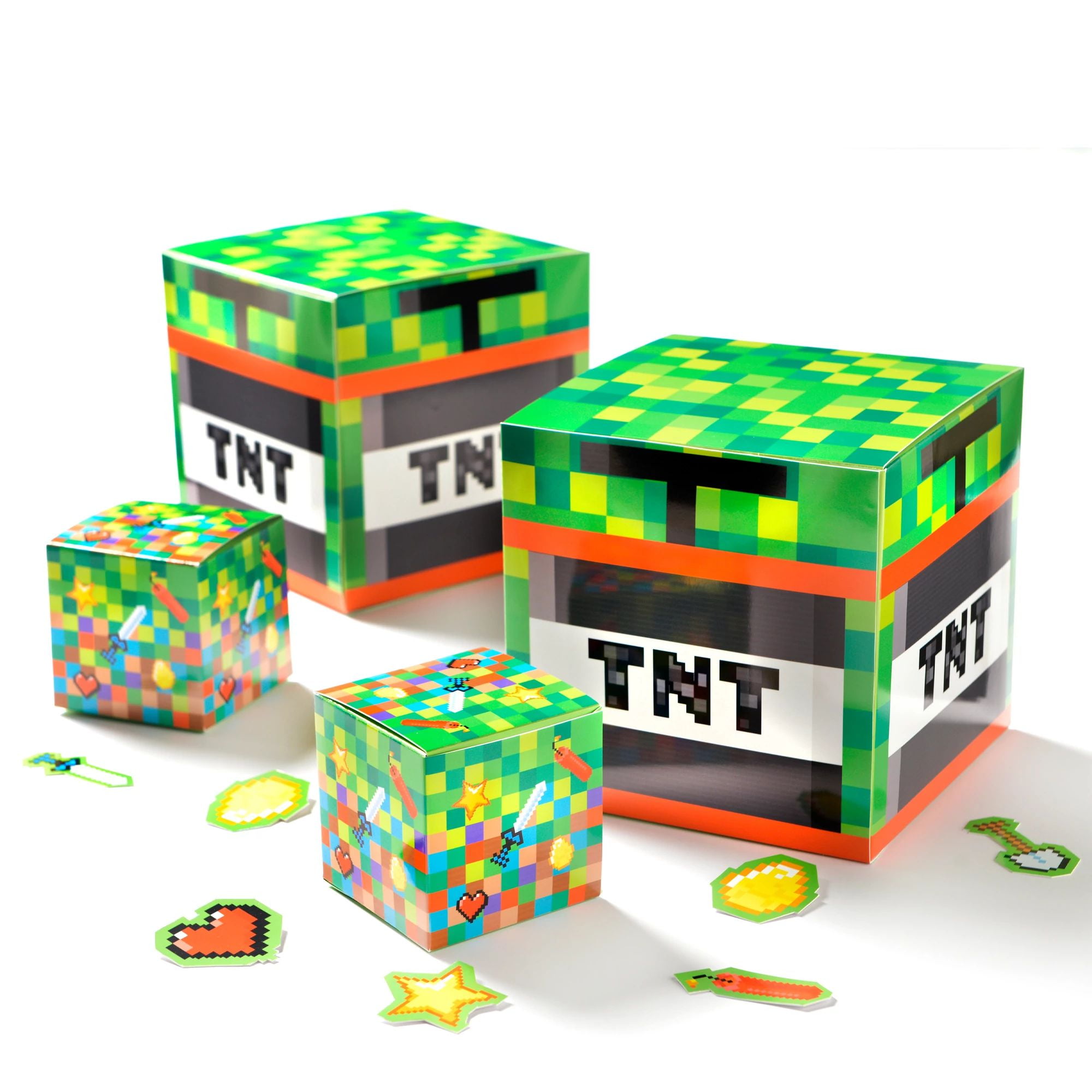 Various Pixel Party Table Decorating Kit with Centerpieces and Confetti ...