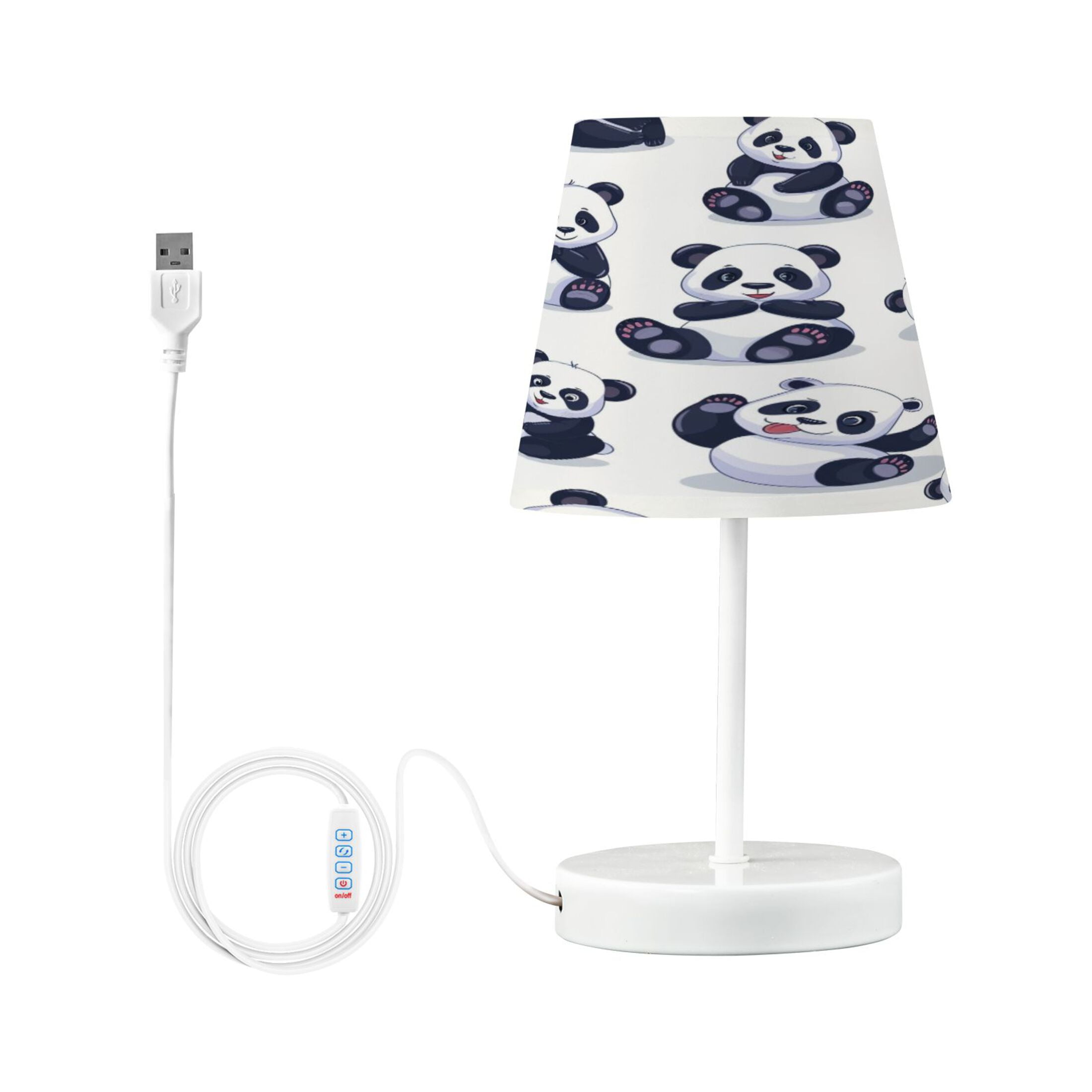 Various Pose Pandas Desk Lamp LED Table Nightstand Lamps with 3 Color ...