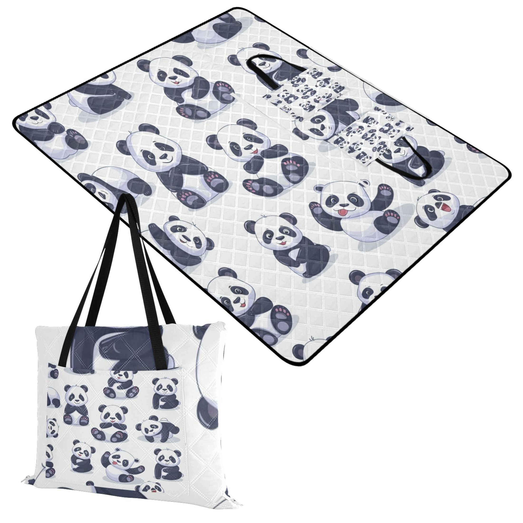 Various Pose Pandas Extra Large Picnic Beach Blanket Waterproof Sand ...