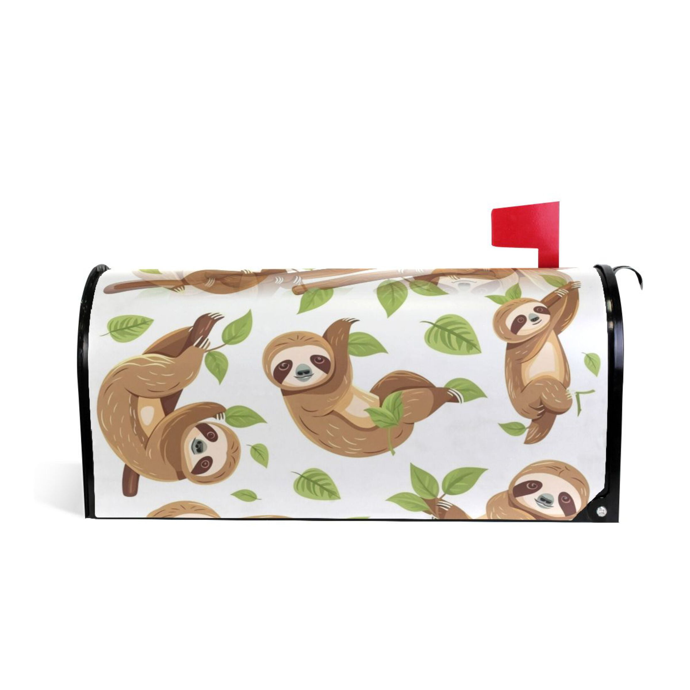 Various Pose Sloths Mailbox Covers Magnetic Post Box Cover Wraps ...