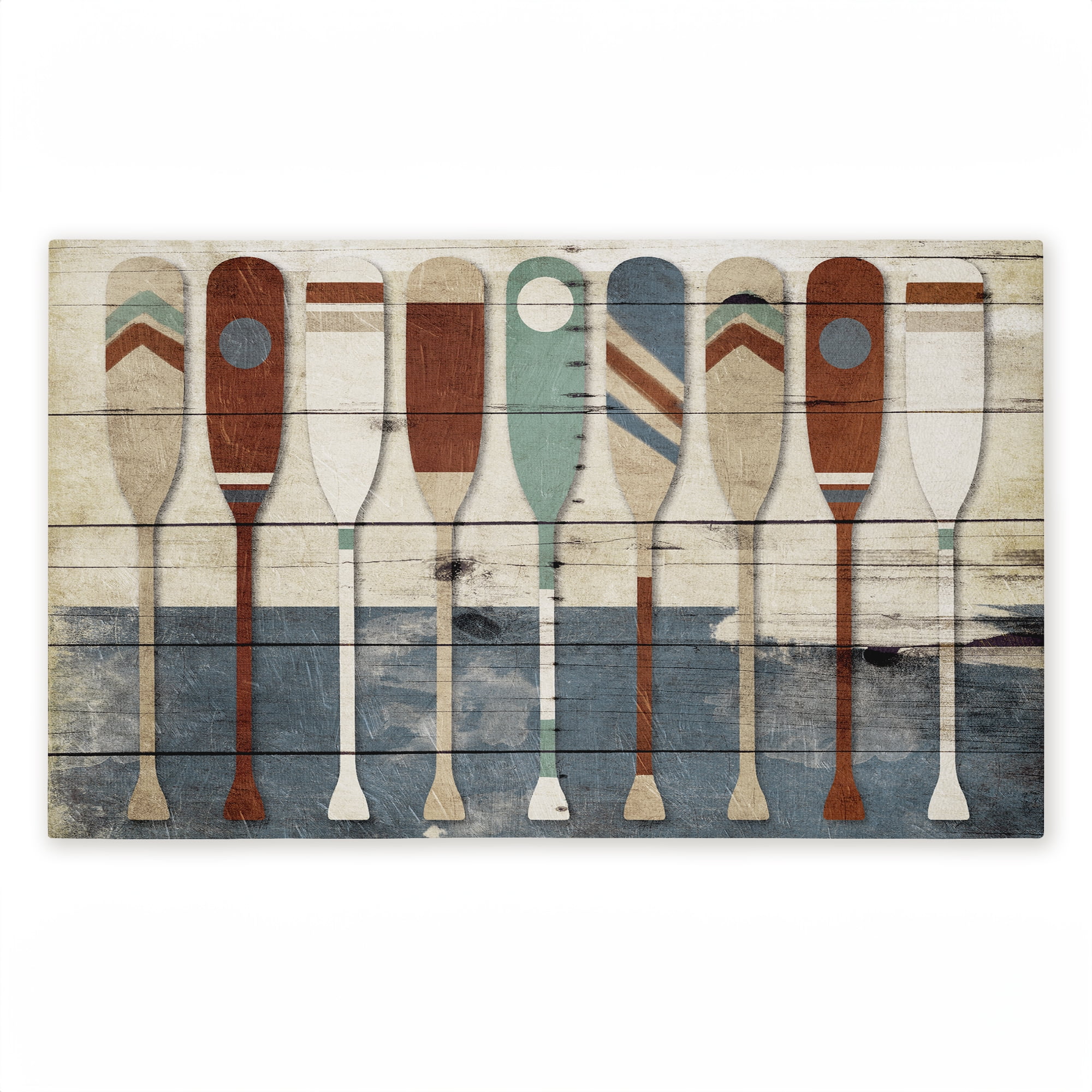 Various Rustic Oars Patterns Printed Outdoor Door Mat, design by Milli ...