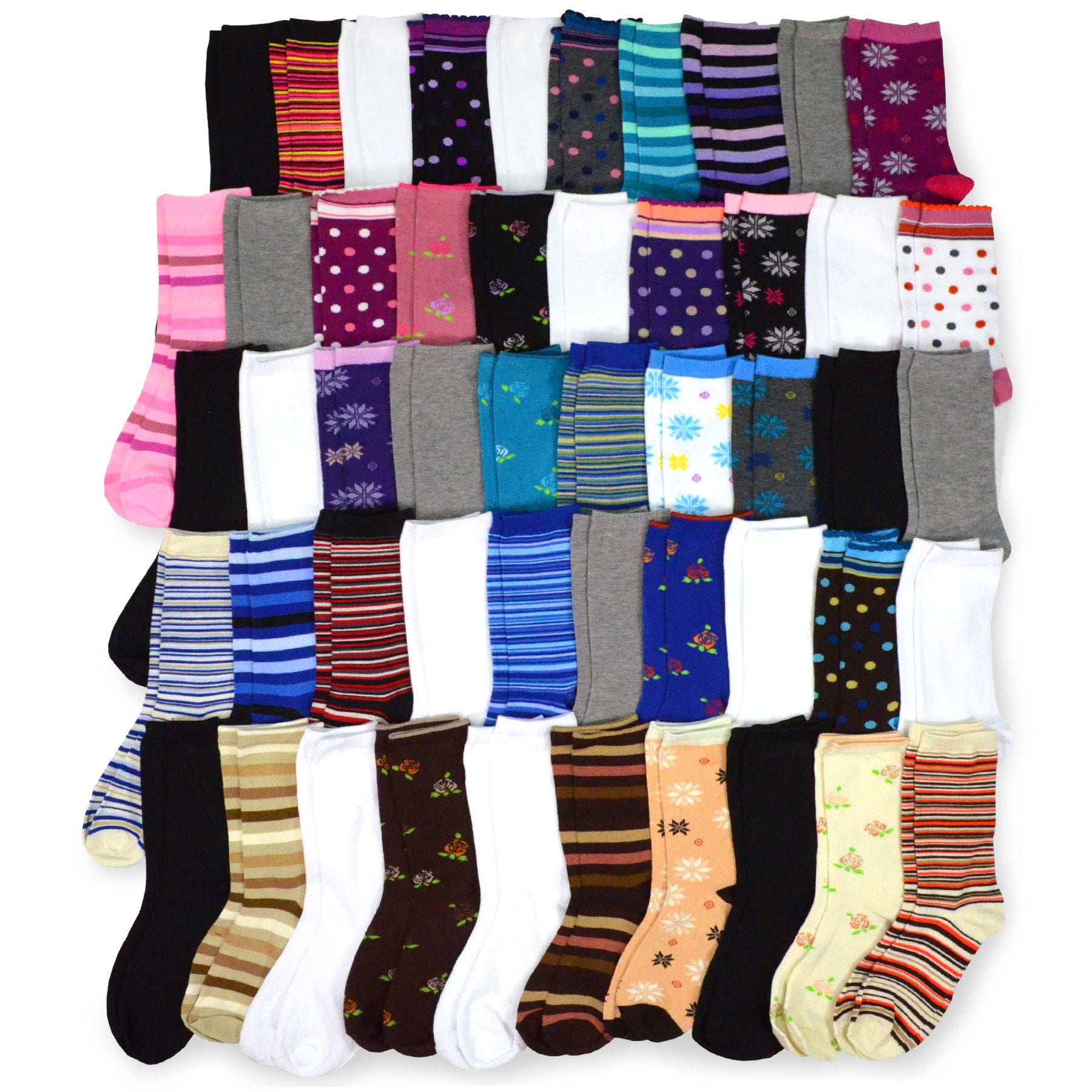 TeeHee Assorted Mixed Sample Socks (Kids & Women's & Men's), Multi ...