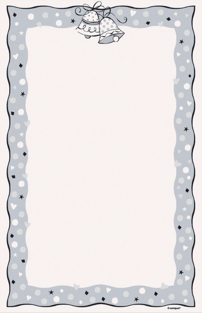 Various 'Silver Wedding Bells' Printable Papers with Multicolor ...