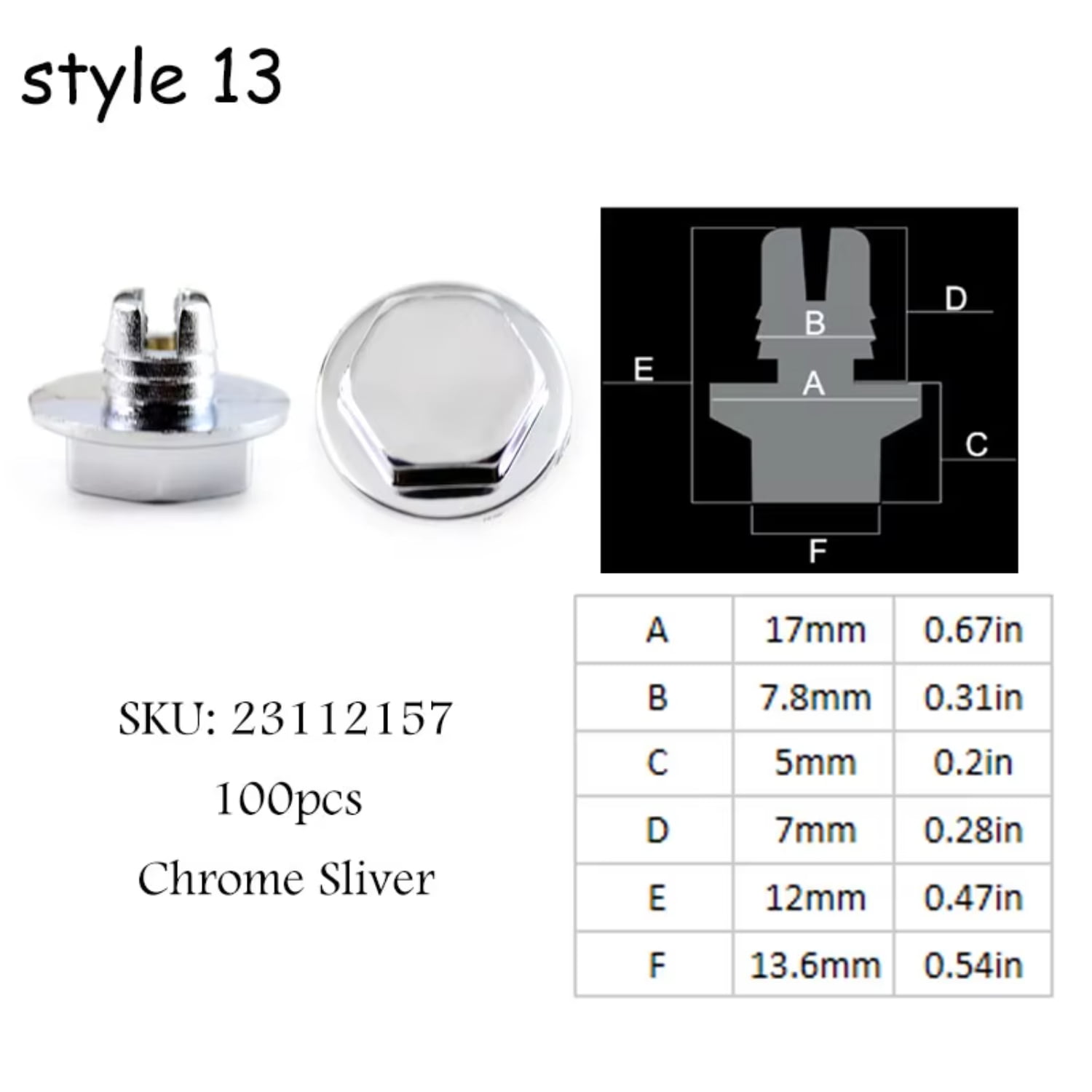 Various Sizes Car Wheel Rim Lip Screw Bolt Tires Decoration Replacement ...