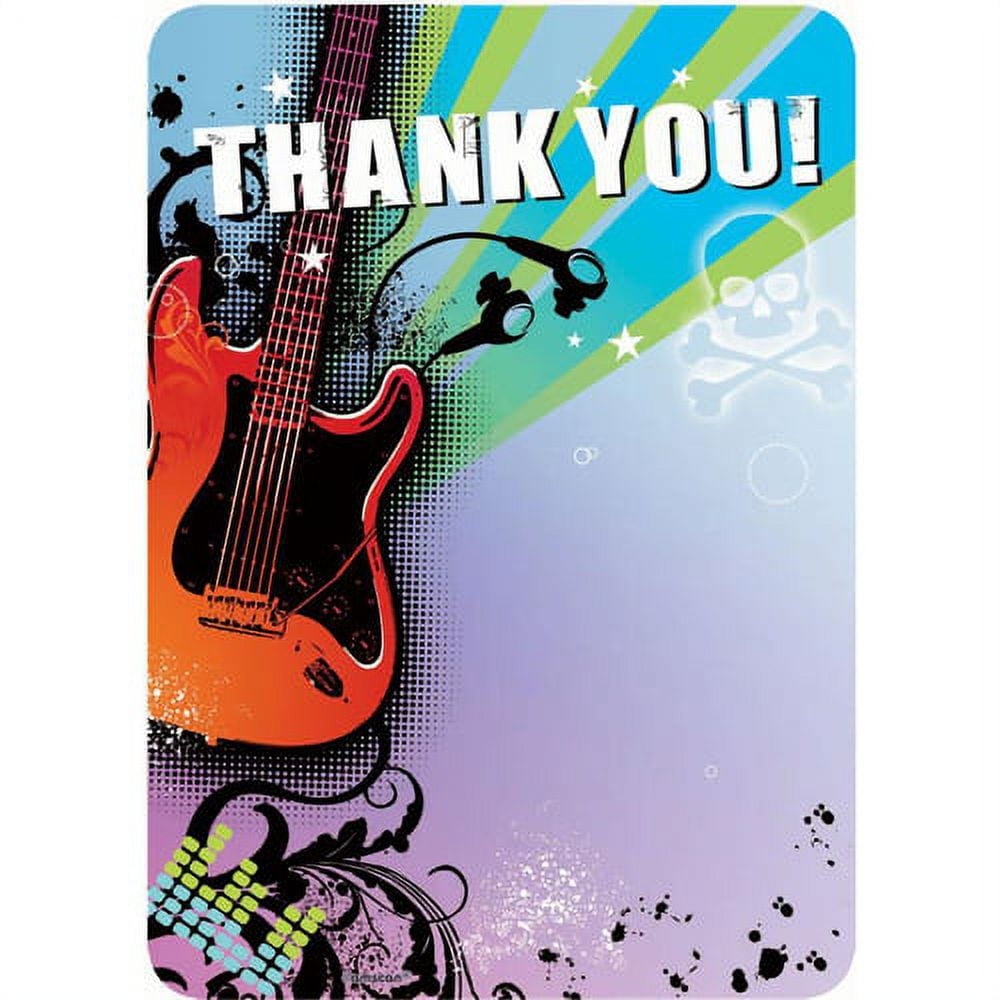 Rock Star Thank You Greeting Cards Pack with Envelopes (20ct) - Walmart.com