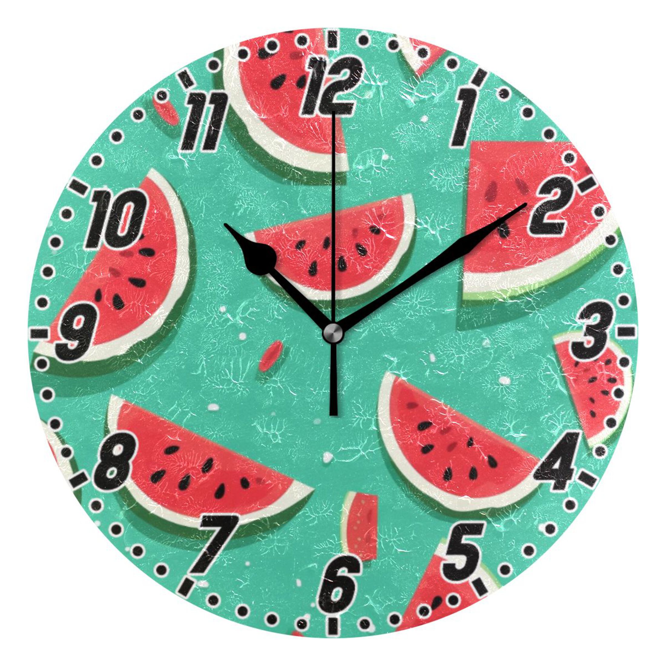 Various Watermelon Slice Wall Clock 9.8 inch Battery Operated Clocks ...