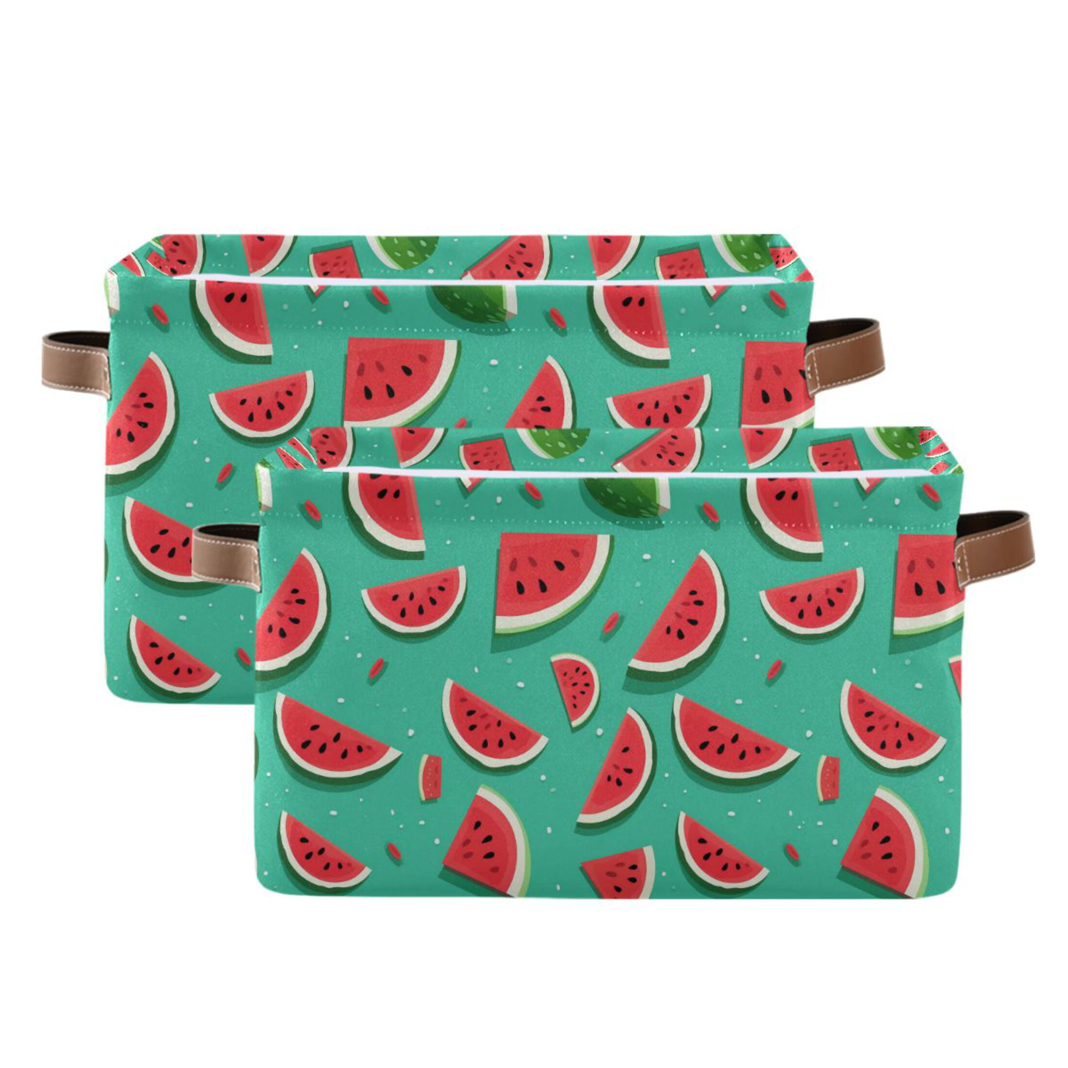 Various Watermelon Storage Bins with Handle Fabric Organizer Basket ...