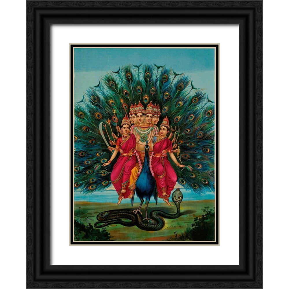 Varma, Raja Ravi 14x18 Black Ornate Wood Framed with Double Matting ...
