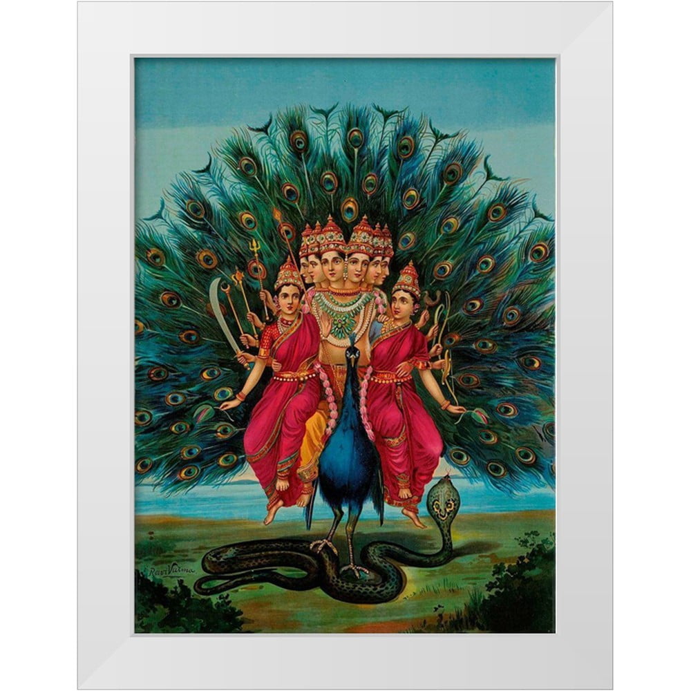 Varma, Raja Ravi 19x24 White Modern Wood Framed Museum Art Print Titled ...