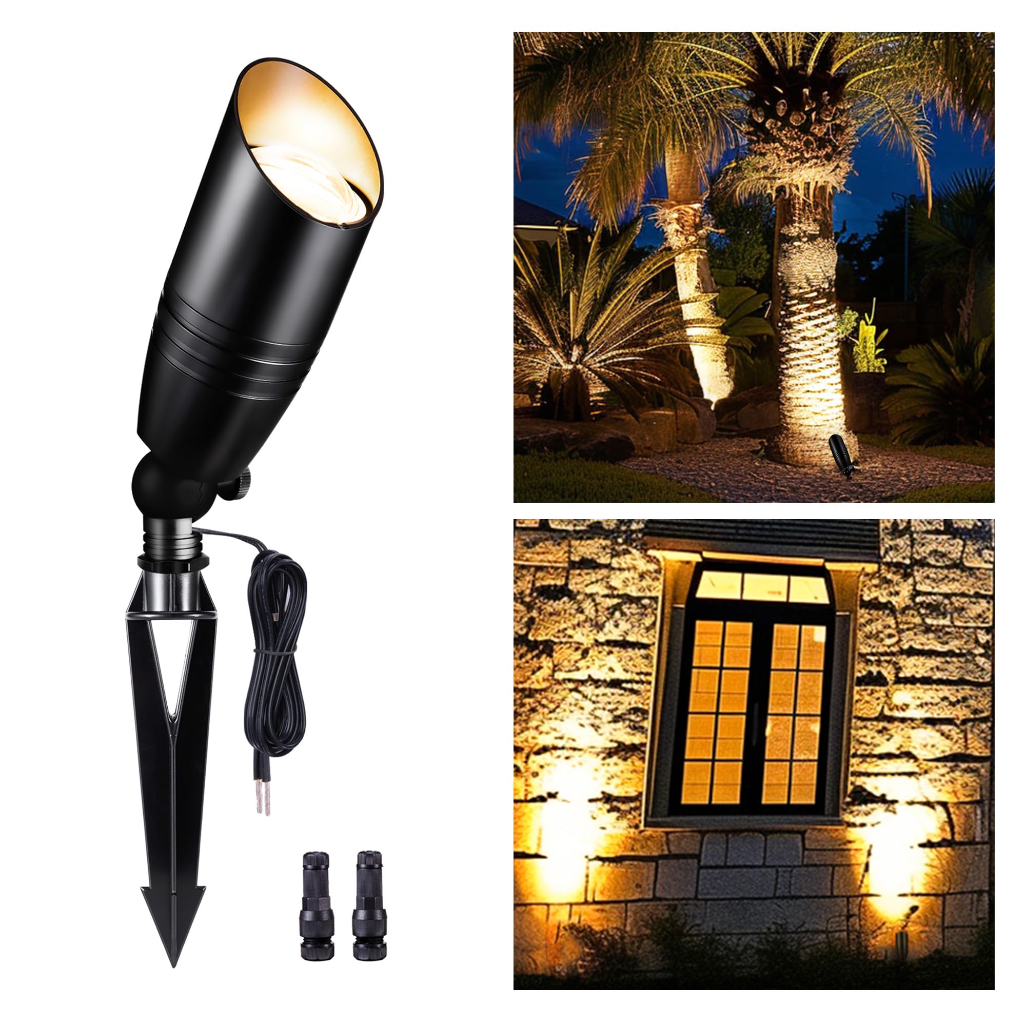 Varmtalys Low Voltage Outdoor Spotlight, Black LED Landscape Spot Light ...