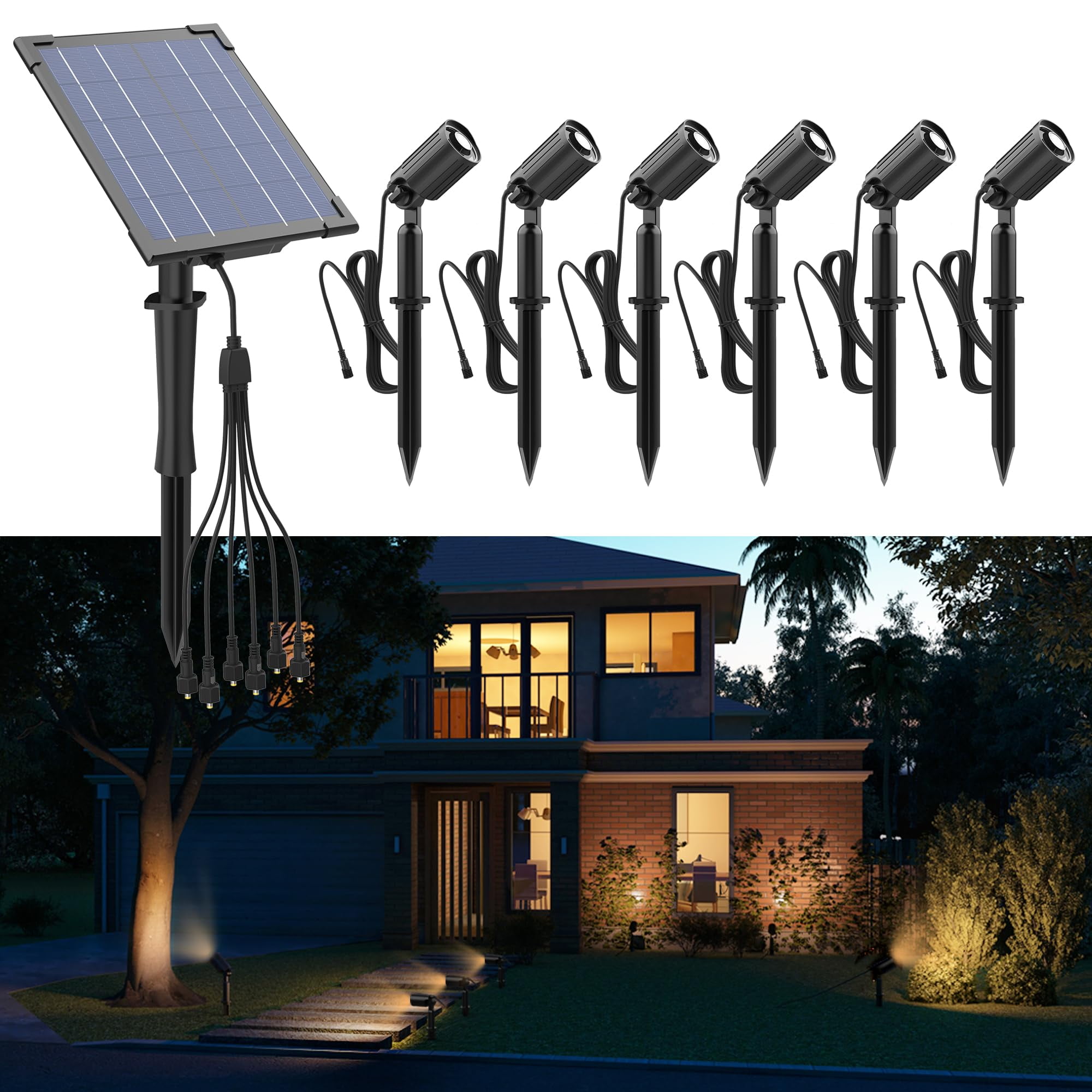 Varmtalys Solar Spot Lights Outdoor Waterproof IP65, Solar Powered ...