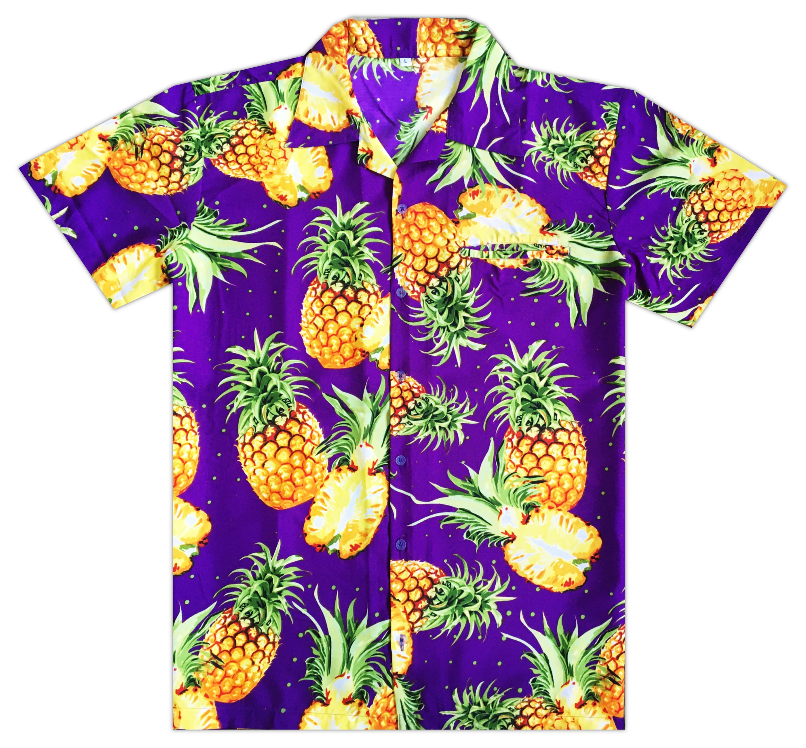 Varnit Crafts Hawaiian Shirt for Men Aloha Cut Pineapple Darkpurple 4XL - Walmart.com