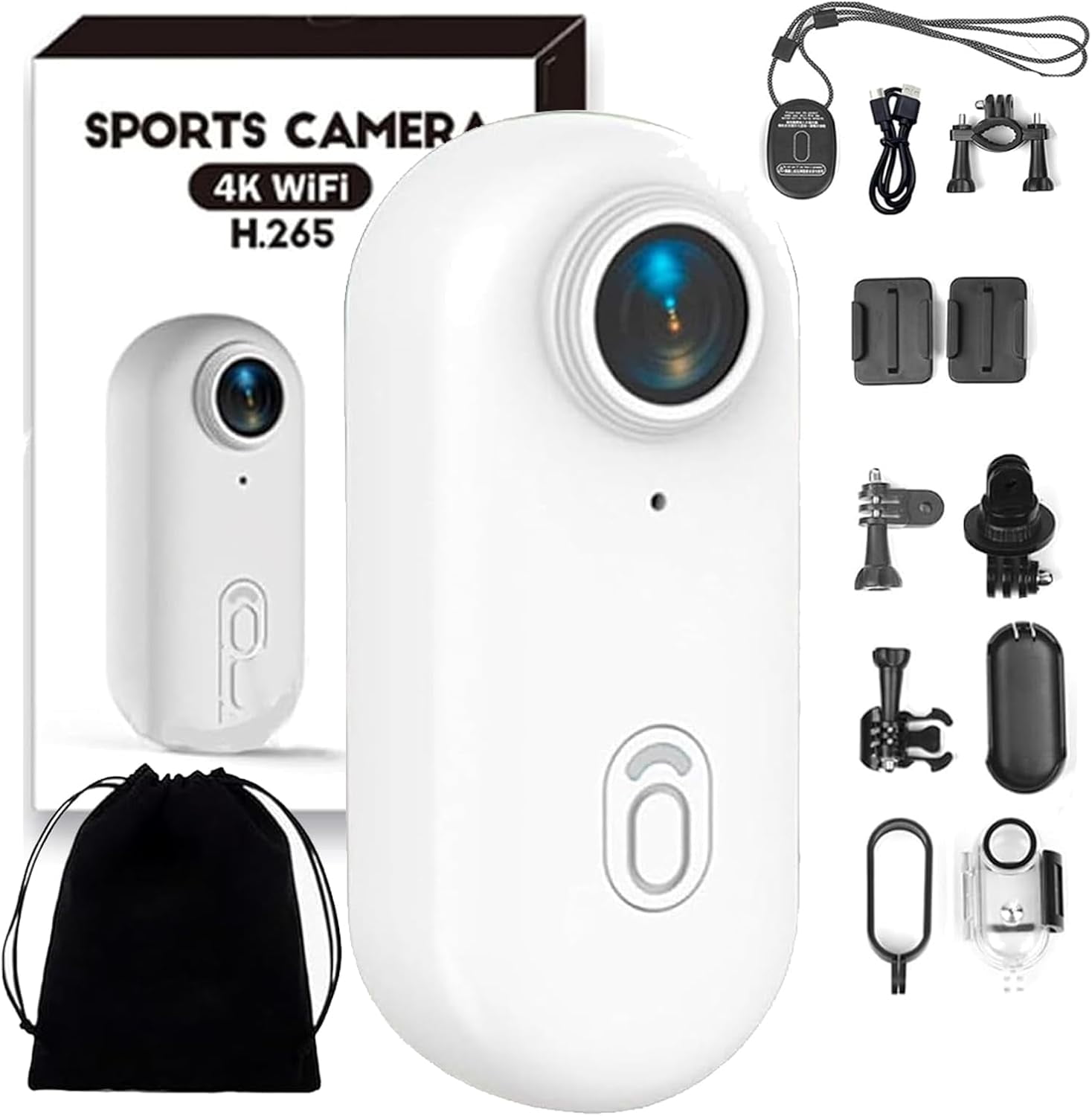 Varnock Hd Action Camera, Mini 4k Varnock Action Camera Accessories with 120° Wide-Angle Lens ...