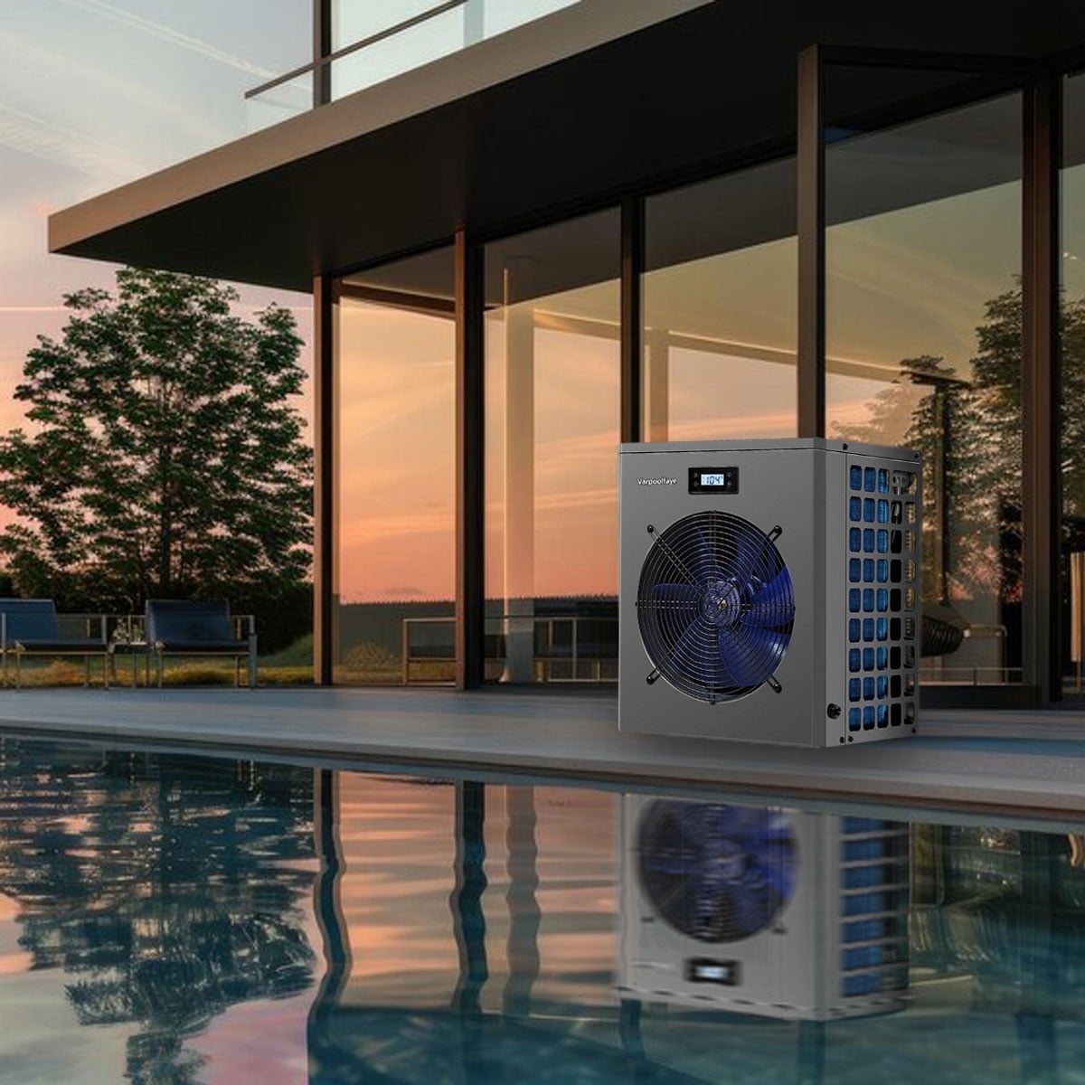 Varpoolfaye 16,000 BTU Swimming Pool Heat Pump Electric Pool Heater for ...