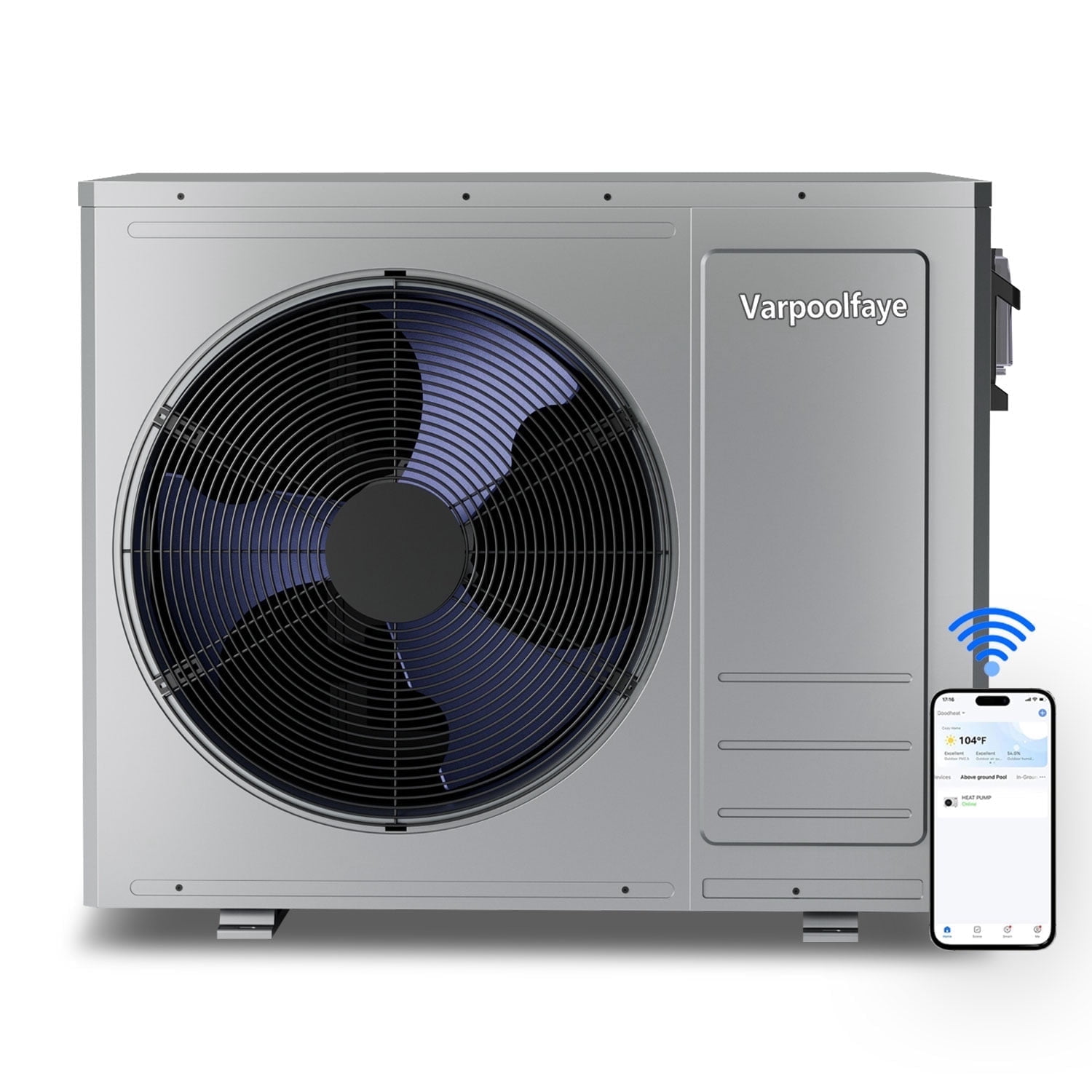 Varpoolfaye 35,100 BTU Swimming Pool Heat Pump, Electric Pool Heater ...