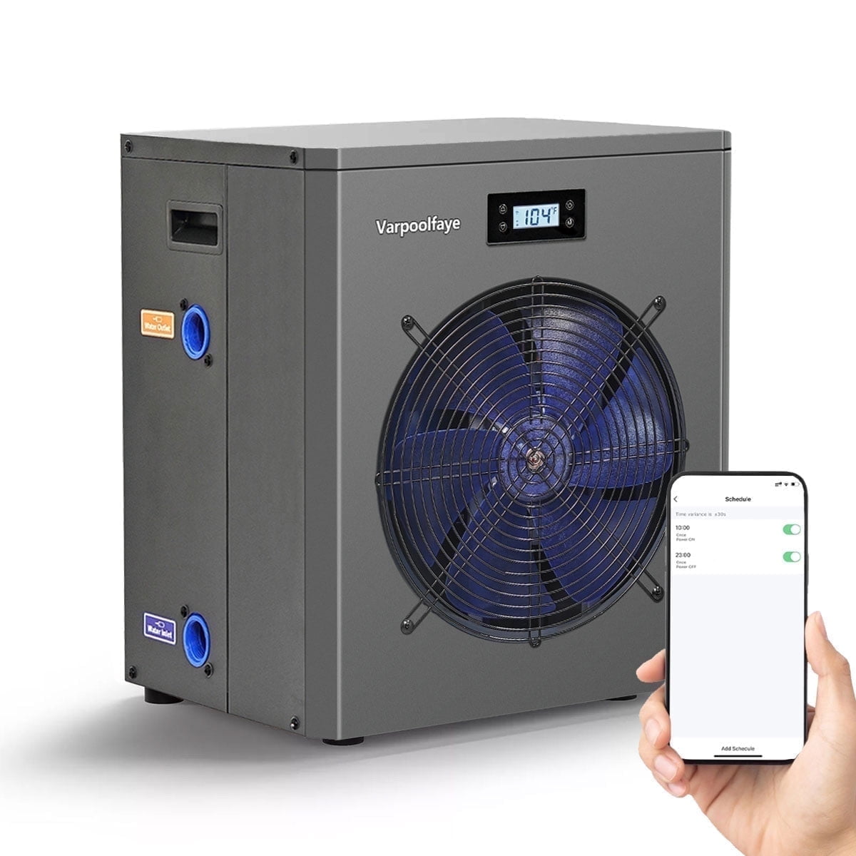 Varpoolfaye Pool Heaters for Above Ground Pool 16000 BTU Swimming Pool ...