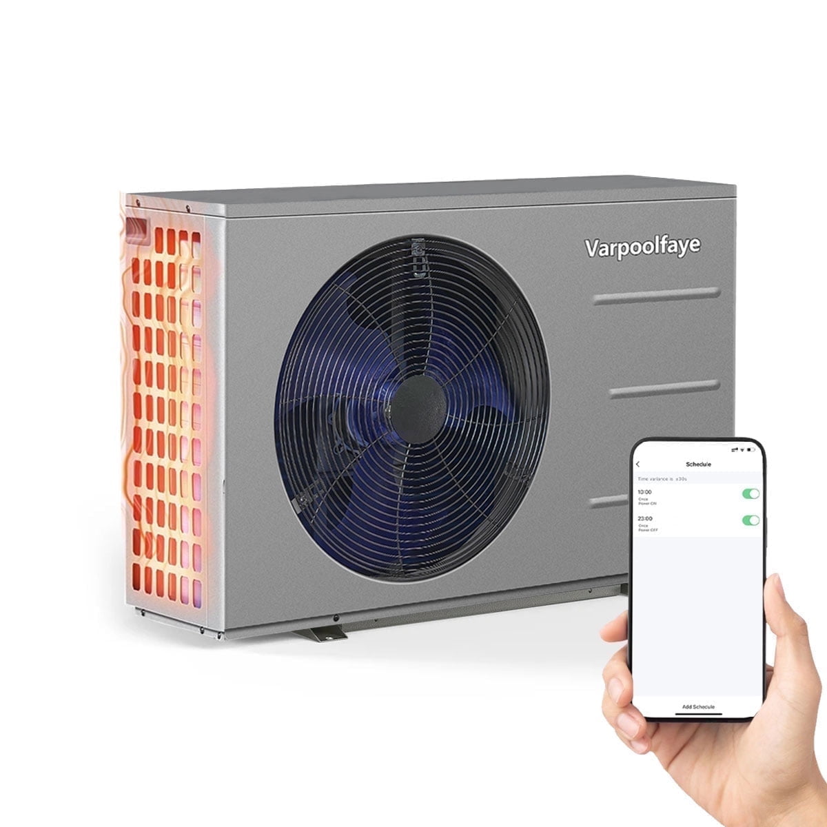 Varpoolfaye 30000 BTU Electric Pool Heat Pump for Above Ground Pools ...