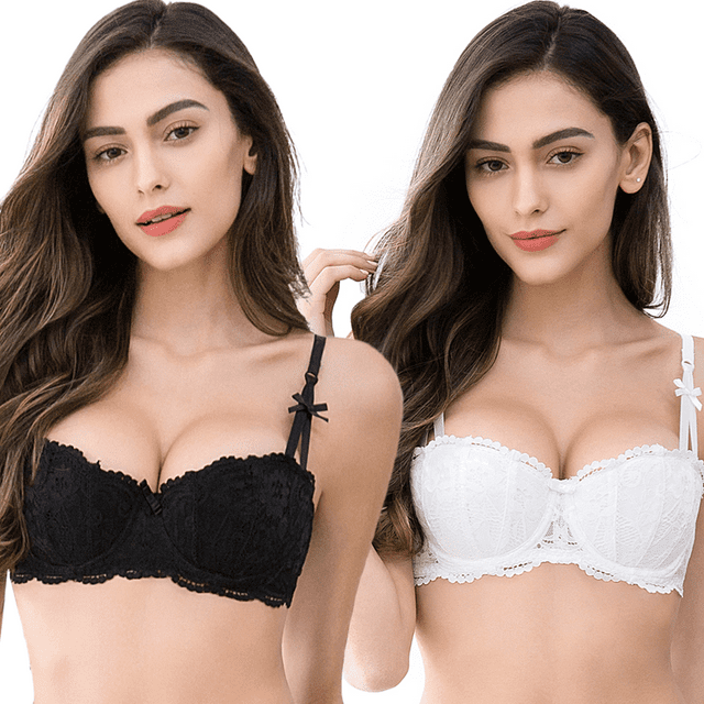 Varsbaby Sexy lace Bra Half Cup Push Up UnderwearThin Cotton Women Bras - Walmart.com