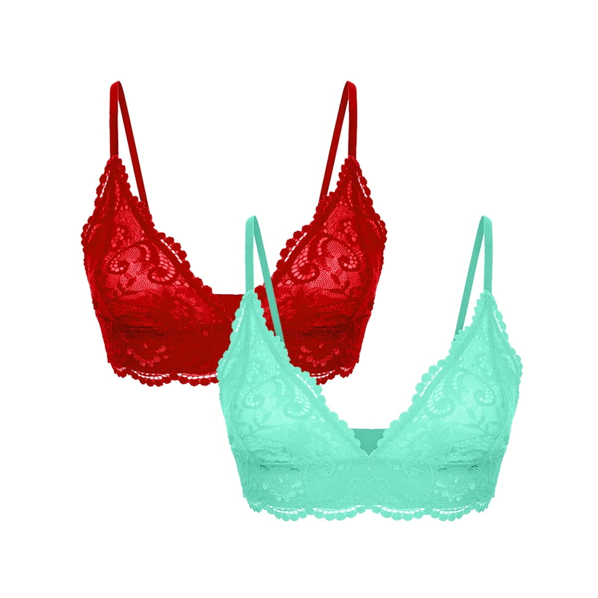 Varsbaby Women's Wire Free Comfortable Bra Wireless Soft Lace Bralette ...