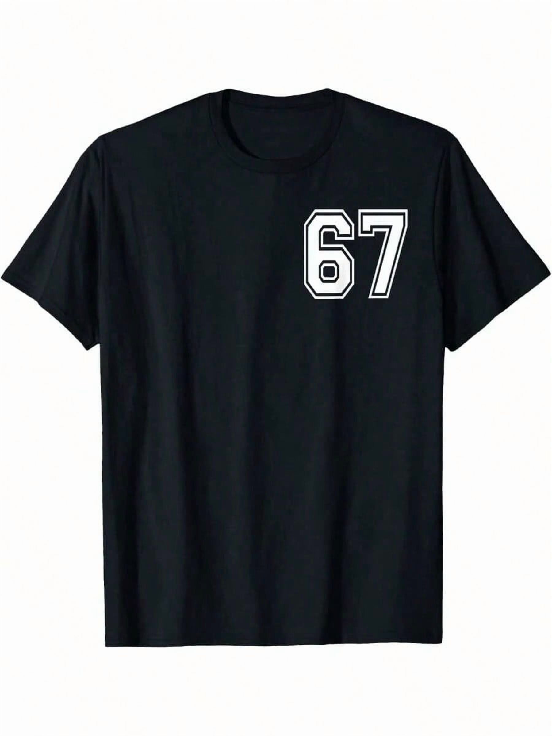Varsity Block Number 67 Birthday Gift Men Short Sleeve Graphic Tee ...