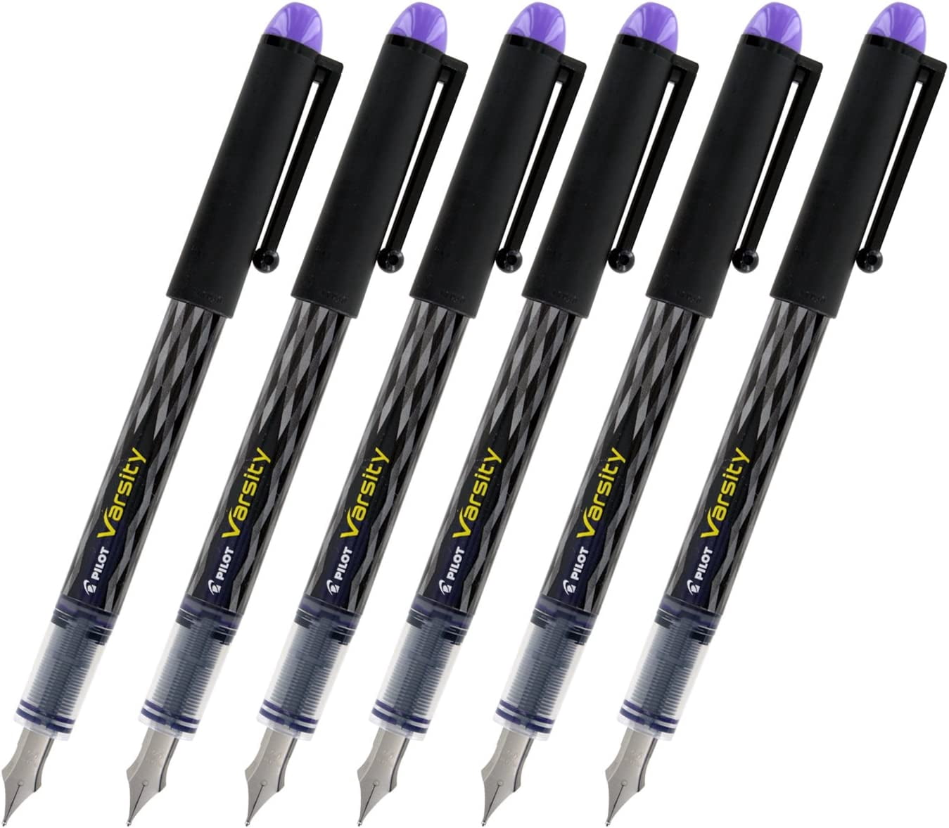 Varsity Disposable Fountain Pen, Medium Point, Black Barrel/Purple Ink ...
