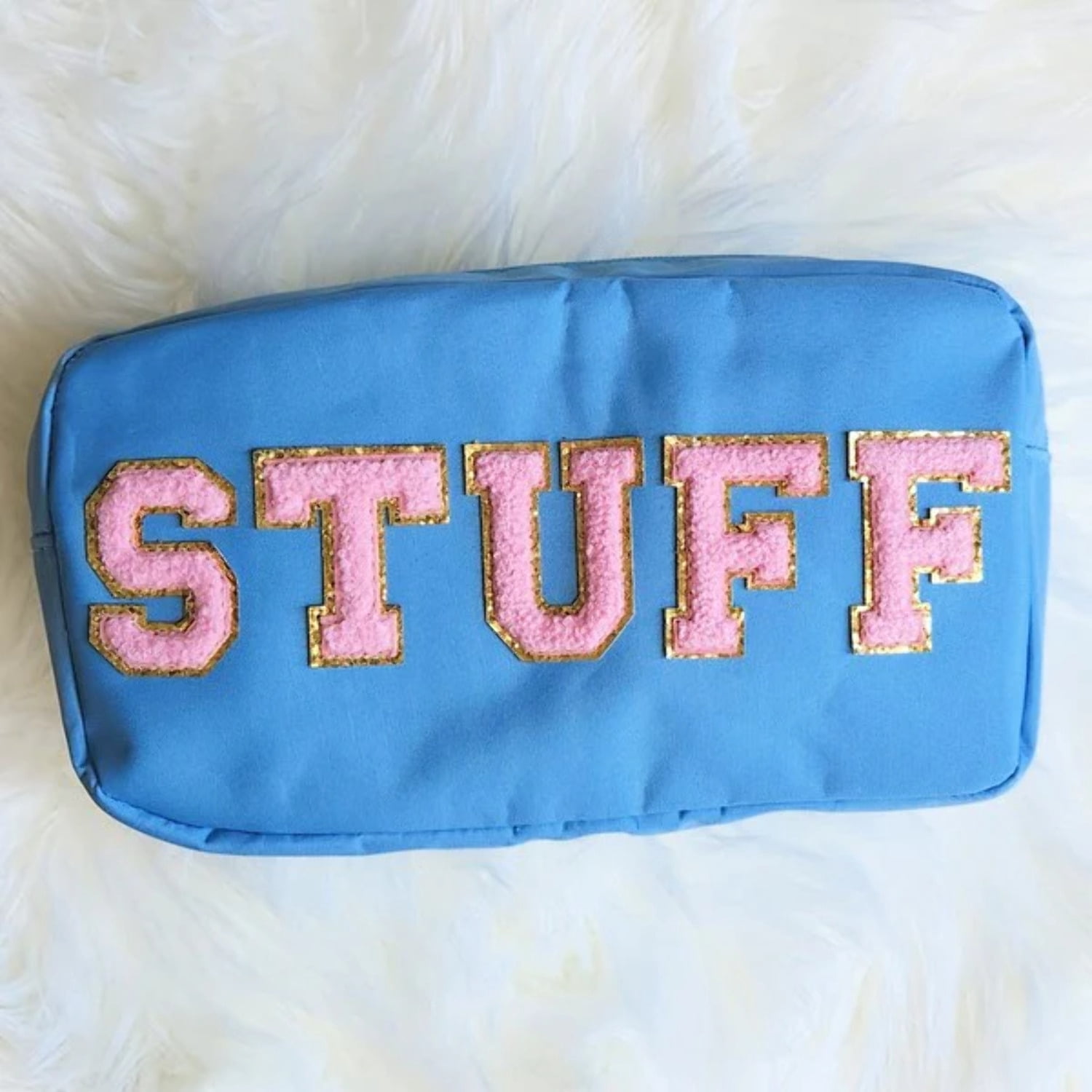 Varsity Letter Patch Makeup Bag Glam Stuff - Walmart.com