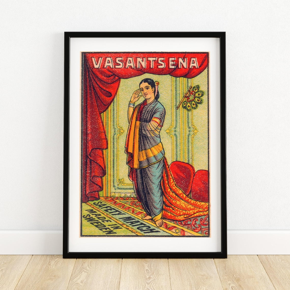 Vasantseñā Indian Art Print Vintage Bollywood Style Decor Collectible ...