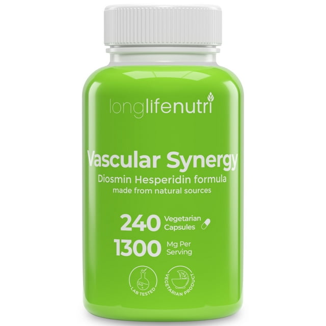 LongLifeNutri Vascular Synergy Complex, Diosmin 1000mg & Hesperidin ...