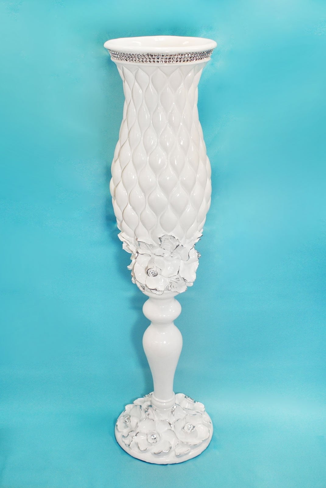 Vase Fiberglass Garden Home Decor Acrylic Diamond Decoration Vintage ...