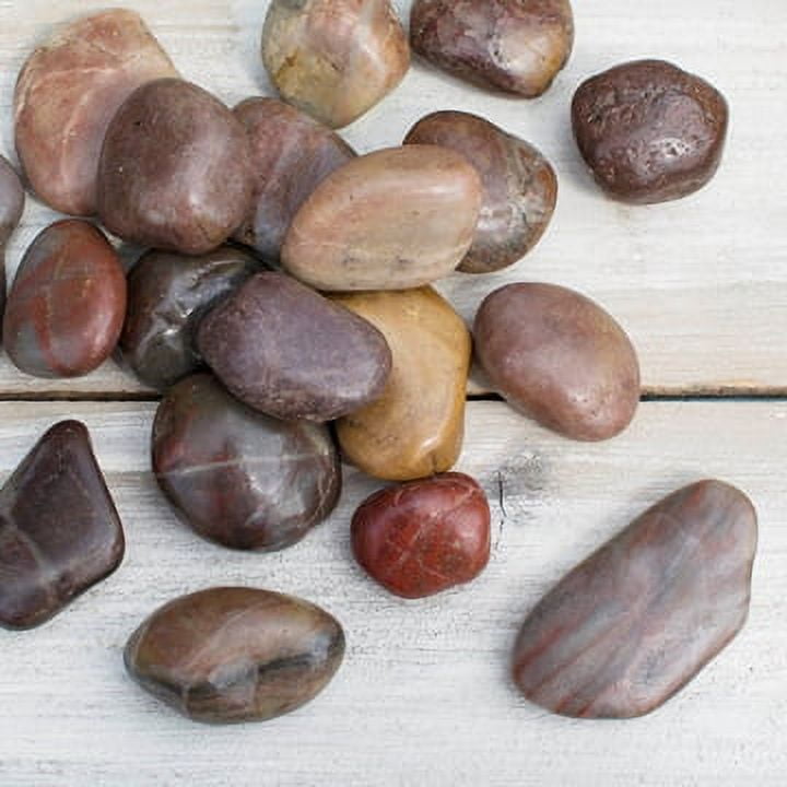 Vase Filler 2 lbs. Polished River Rocks Rust Colored - Walmart.com
