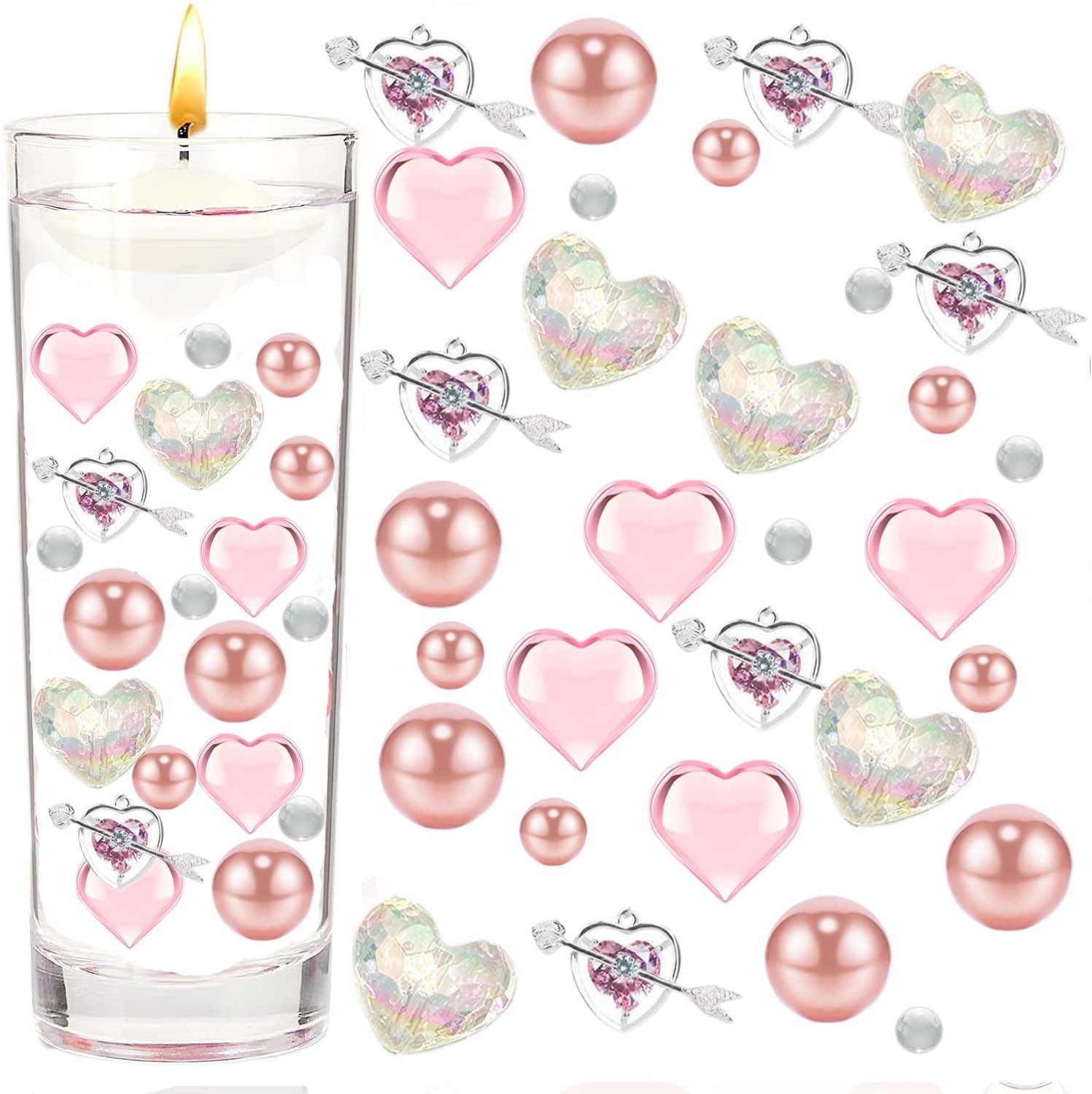 Vase Filler Beads Set | Plastic Pearl & Hydrogel Decor | Multiuse ...