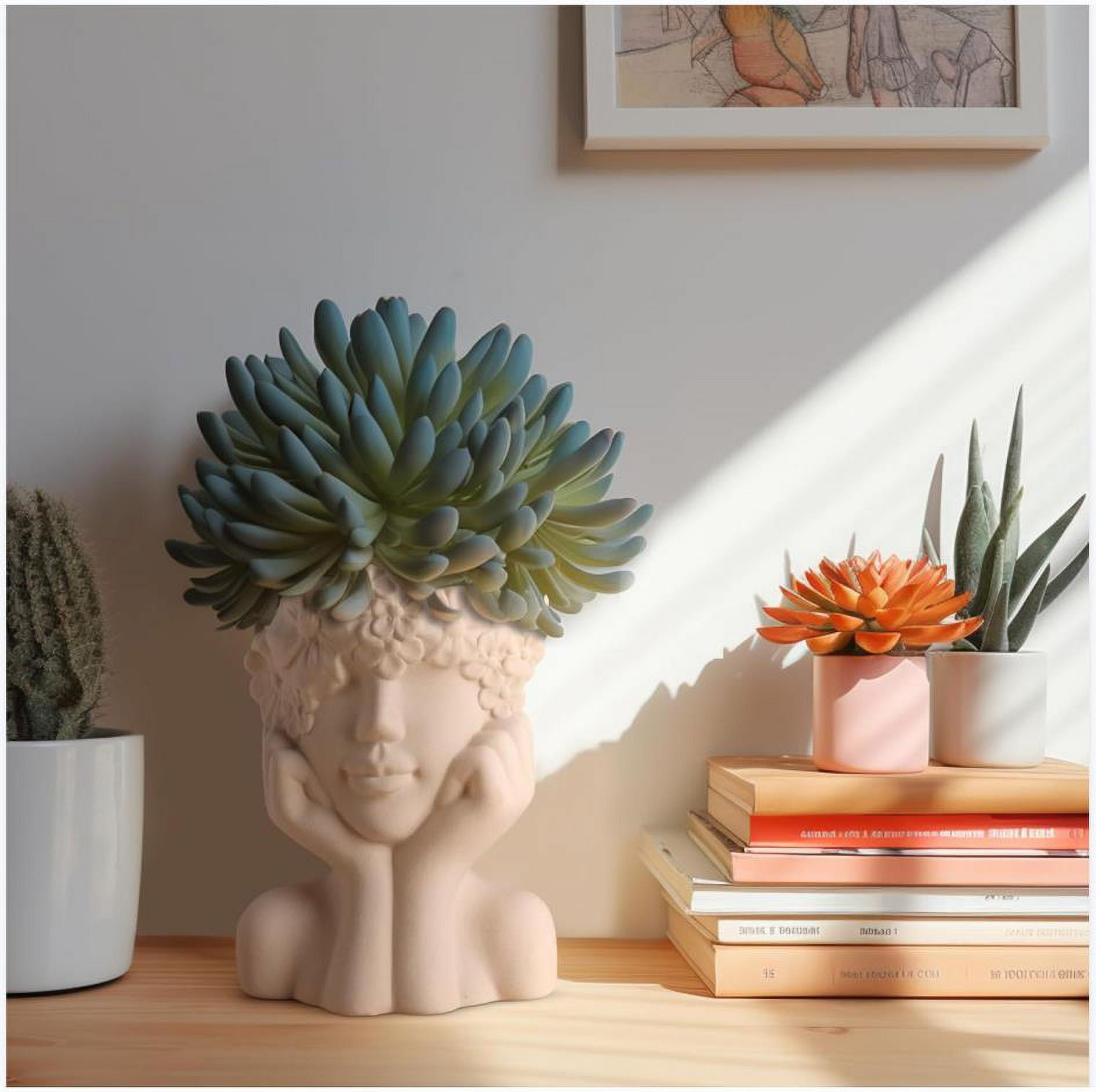 Vase Human Think Face Ceramic Home Plants Flower Pot Vase Planter ...