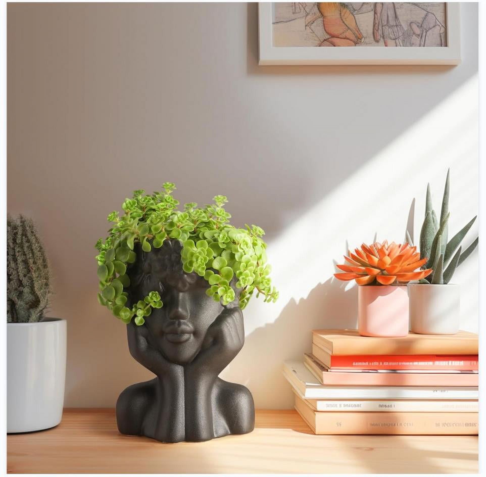 Vase Human Think Face Ceramic Home Plants Flower Pot Vase Planter ...