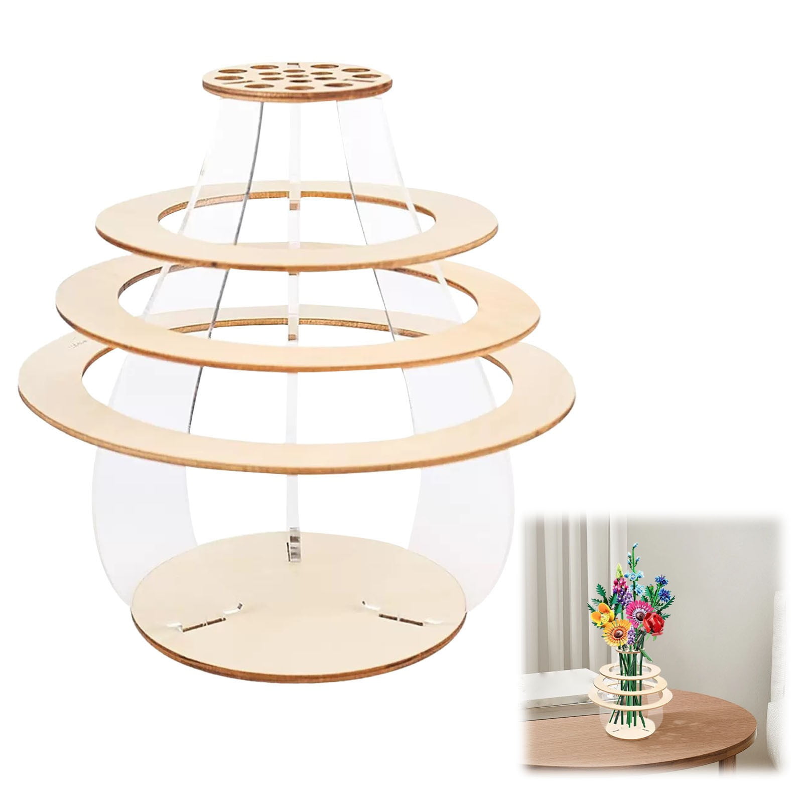 Vase for Flowers Bouquet Building Set, Assemble Fan-Shaped Vase ...