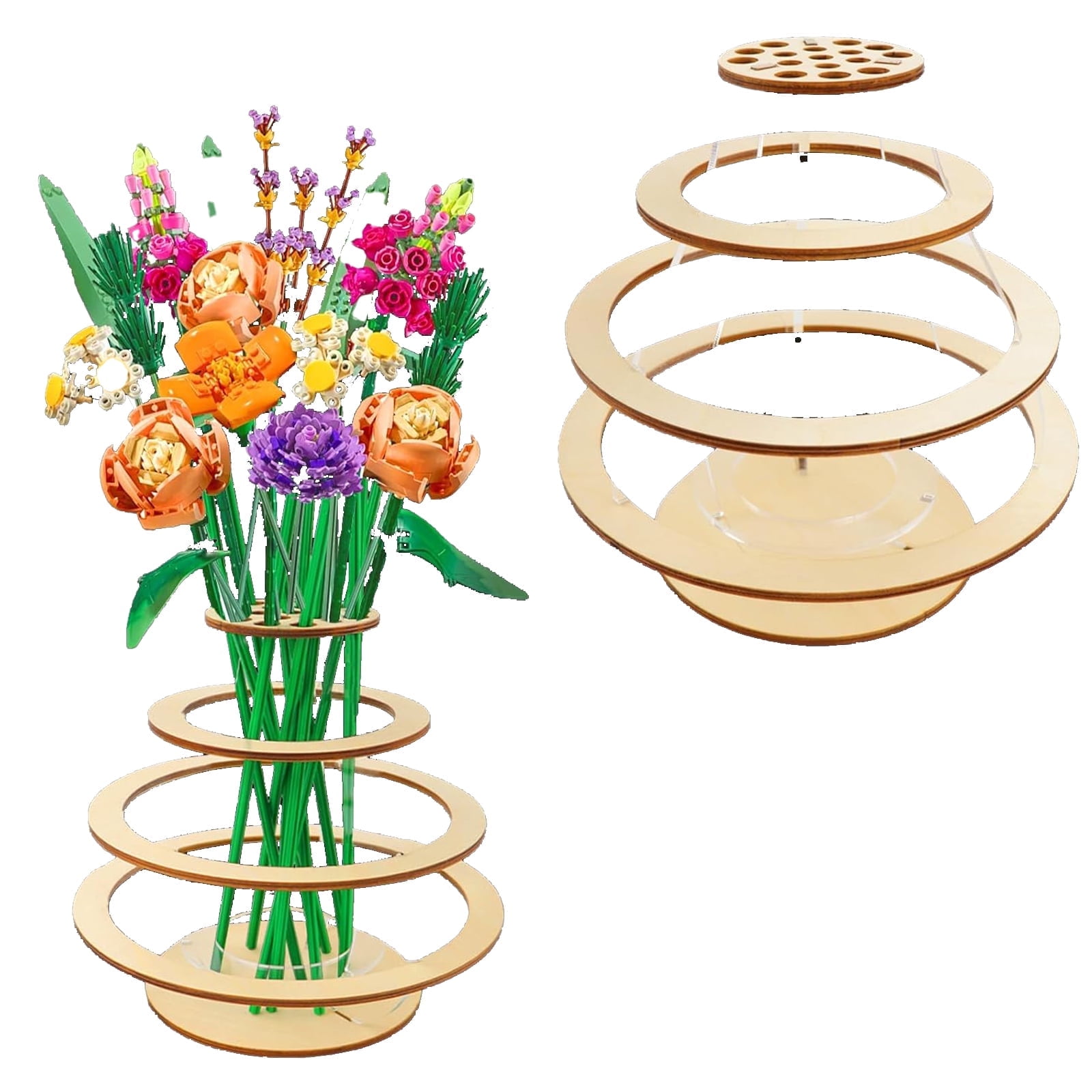 Vase for Lego Flowers - Floating Rings Flower Vase for Lego Flower ...